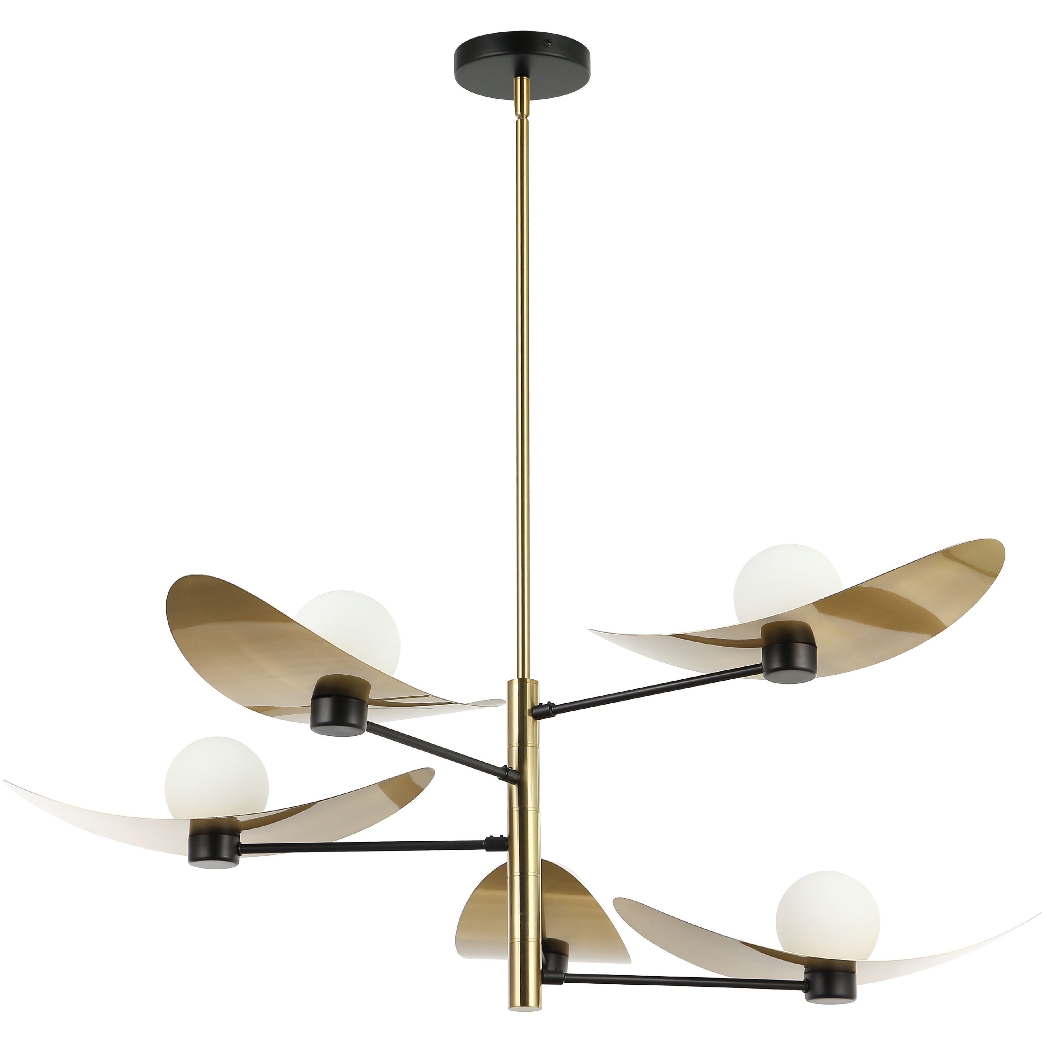 Dainolite CBL-405C-AGB-MB Christobel LED 40 inch Aged Brass and Matte ...