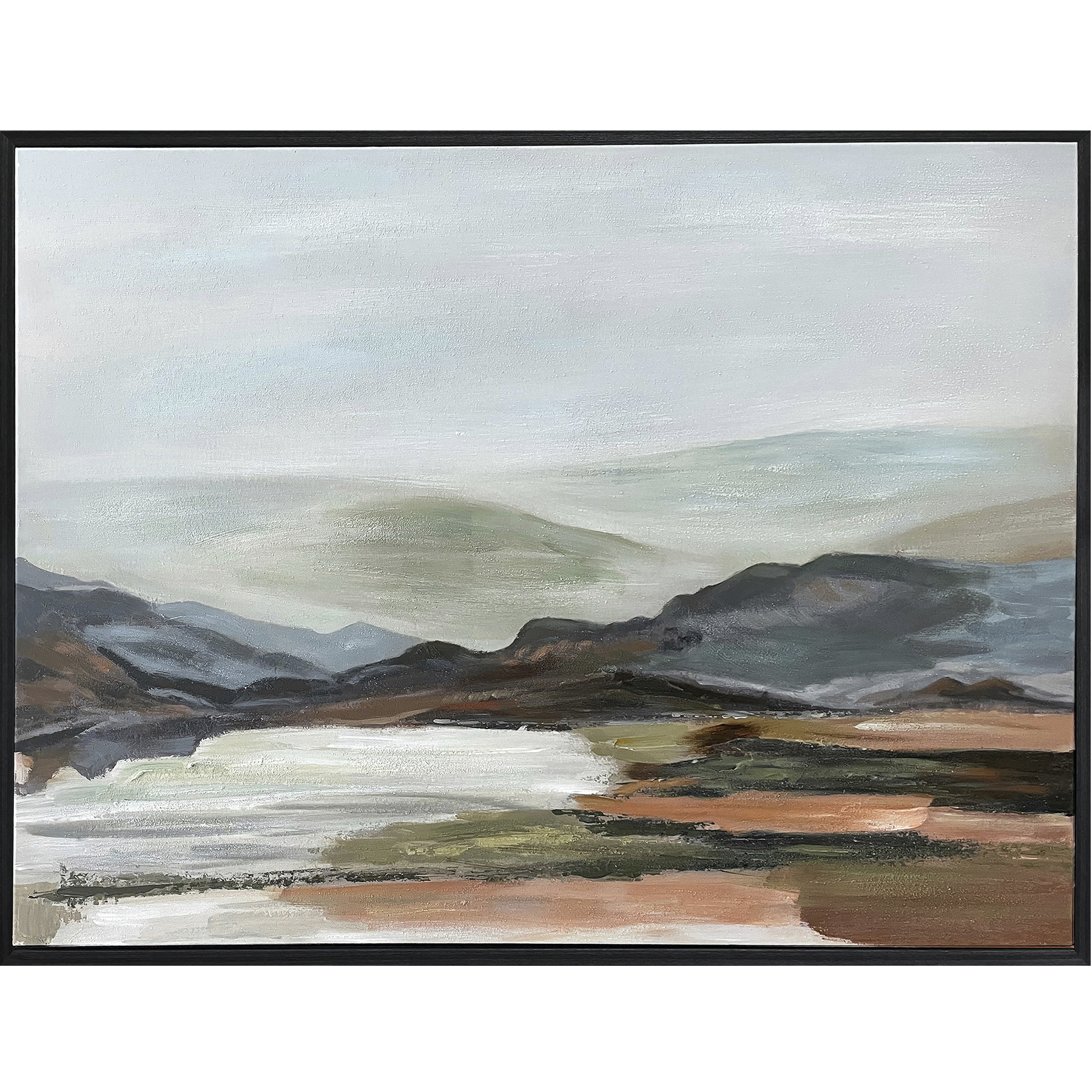 Hillside 34 X 26 inch Painting, Framed