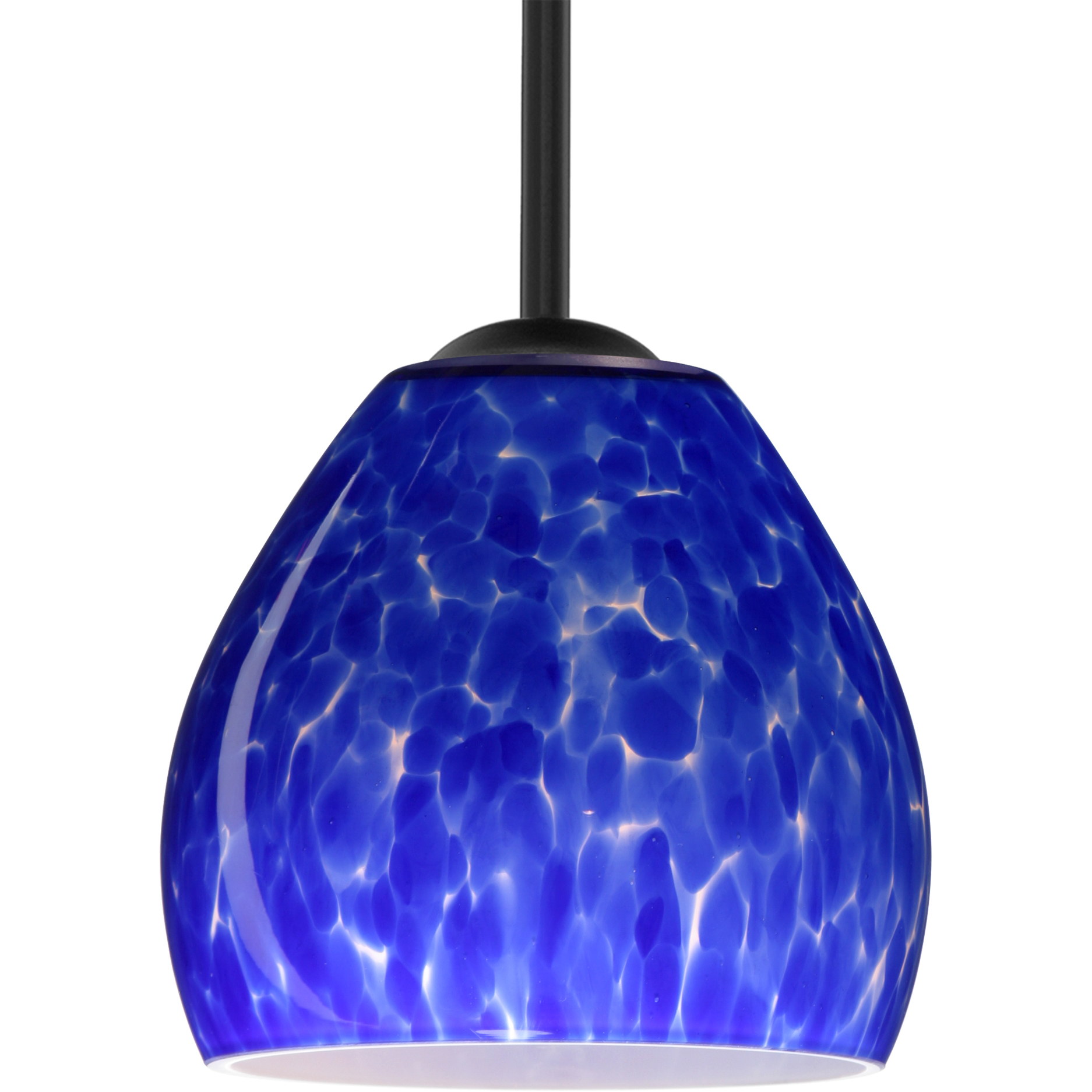 Besa Lighting 1TT-412286-LED-BK Bolla LED Black Stem Pendant Ceiling Light