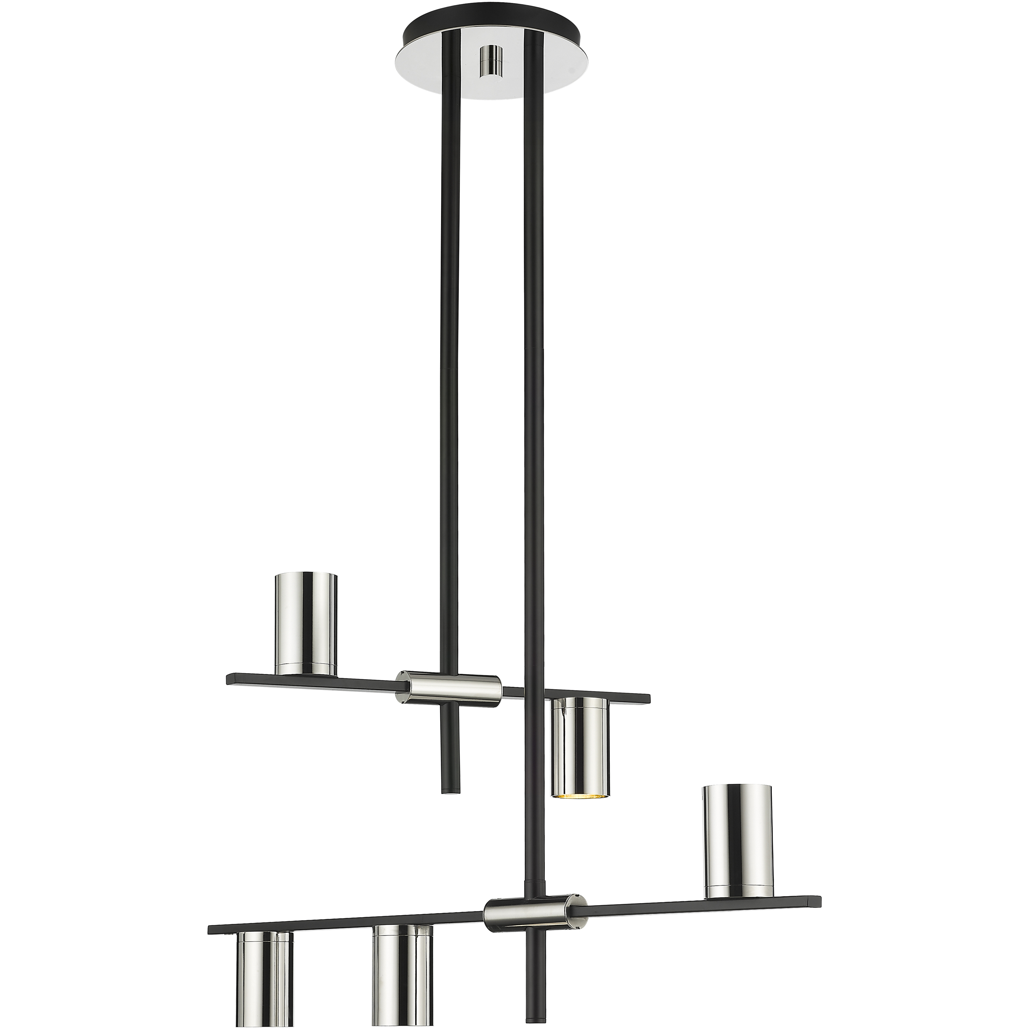 Z-Lite 814-5MB-PN Calumet 5 Light 18 inch Matte Black and Polished ...