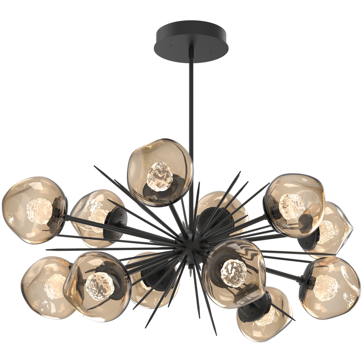 Hammerton Studio PLB0095-0D-MB-FB-001-L3 Luna LED Matte Black Linear ...