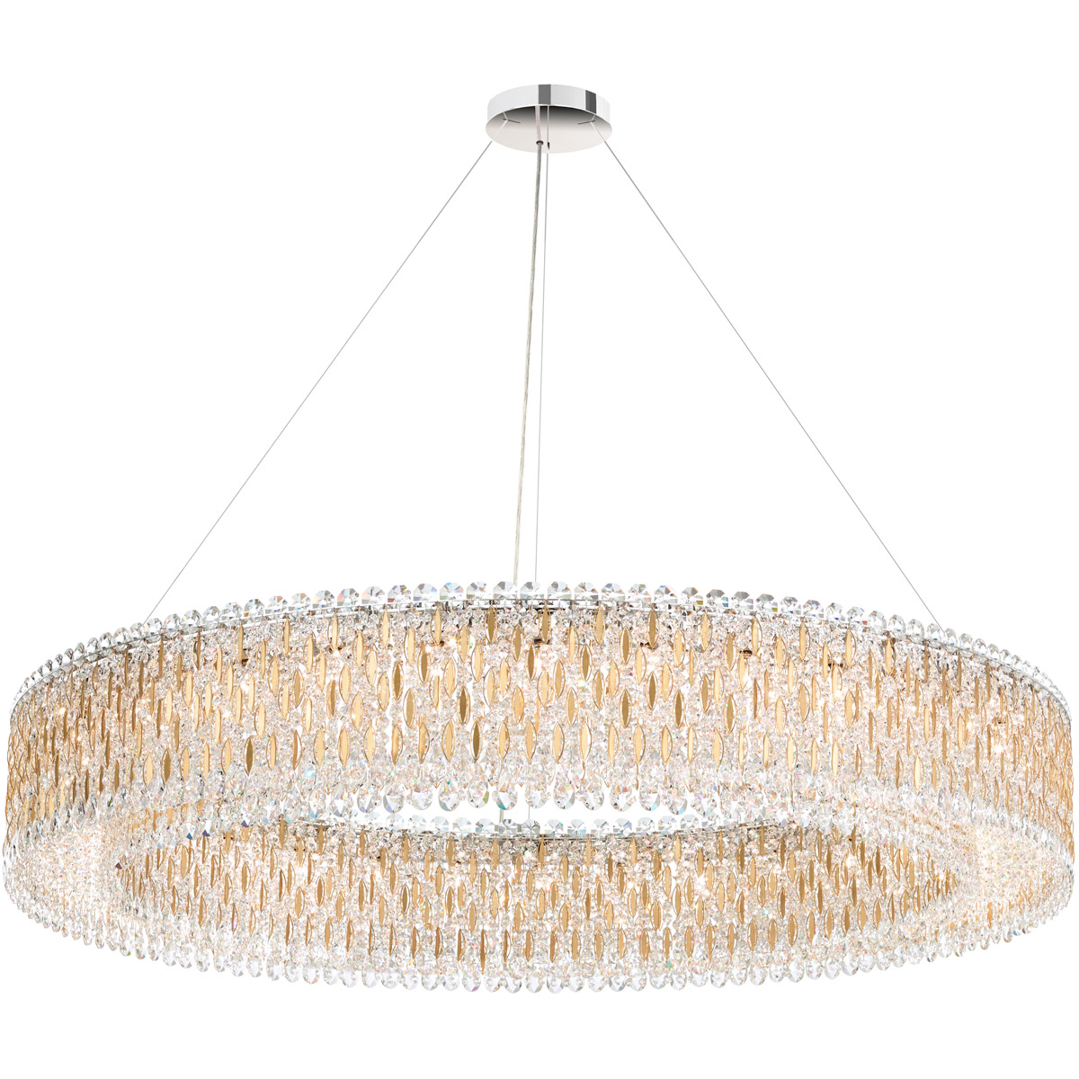 Sarella 32 Light 59 inch Polished Stainless Steel Pendant Ceiling Light ...