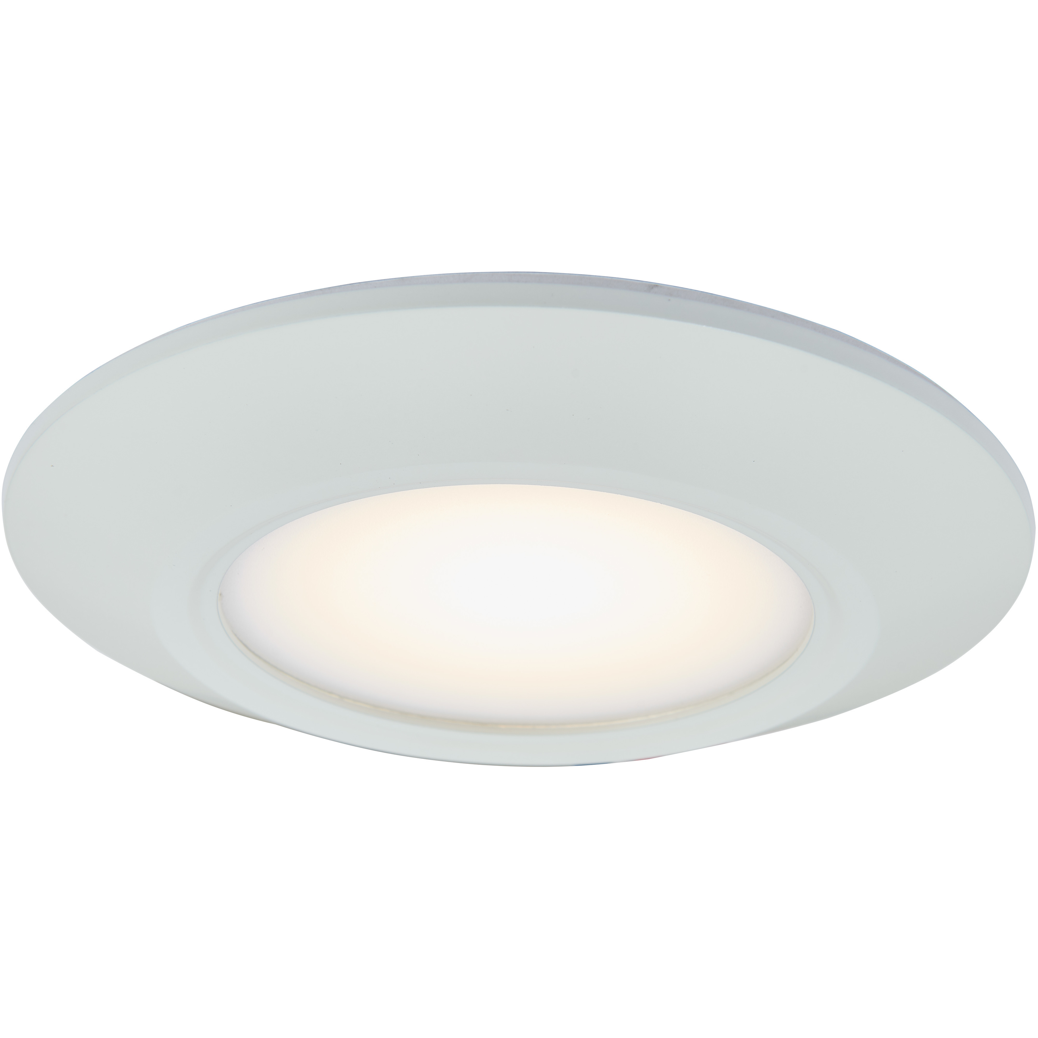 Abra Lighting 30099FM-WH-BUTTON Button LED 6.3 inch White Flush Mount ...