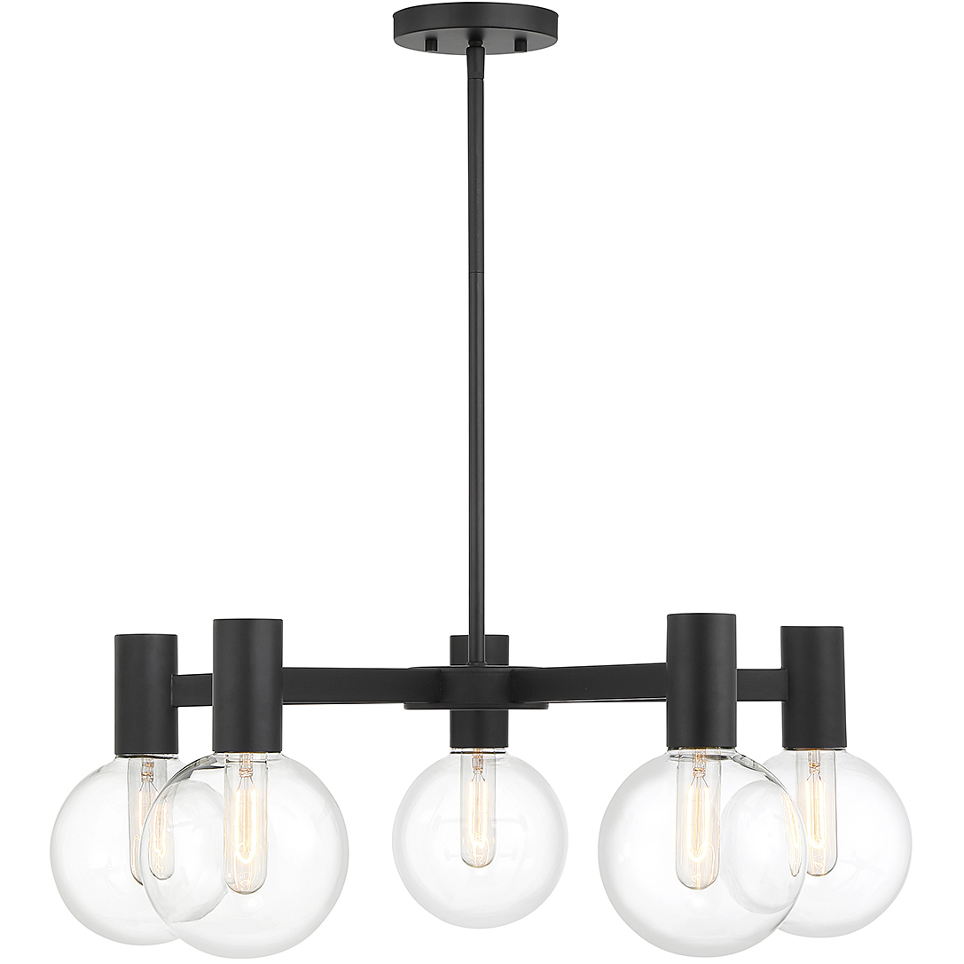 Savoy House 1-3073-5-89 Wright 5 Light 28 inch Matte Black Chandelier ...