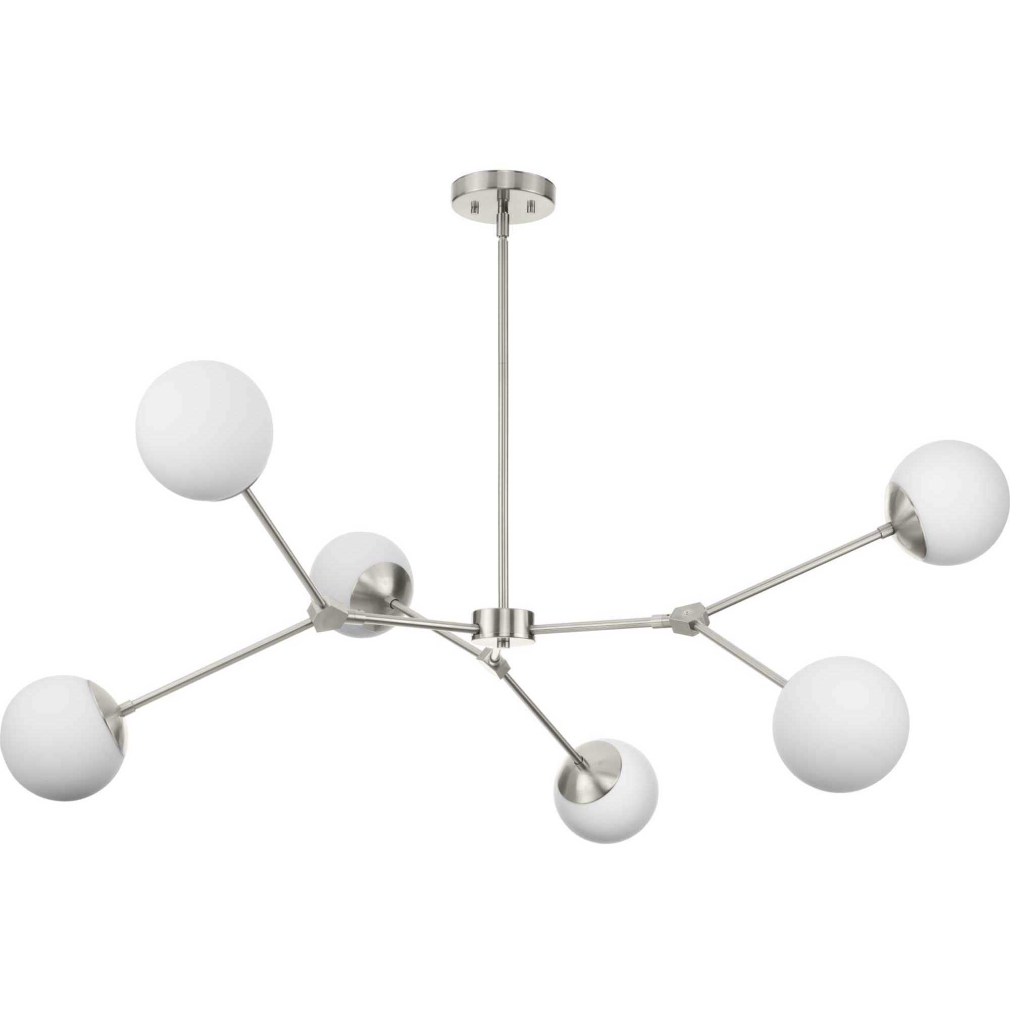 Progress P400378-009 Haas 6 Light 50 inch Brushed Nickel Chandelier ...