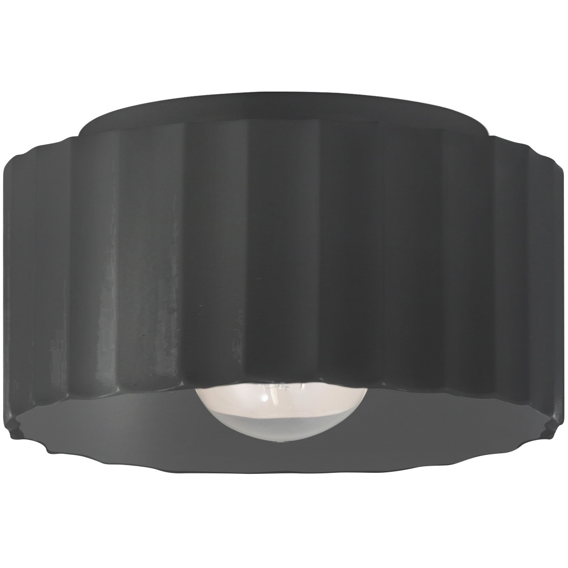 Justice Design CER-6185-CRB Radiance 1 Light 10 inch Carbon Matte Black ...