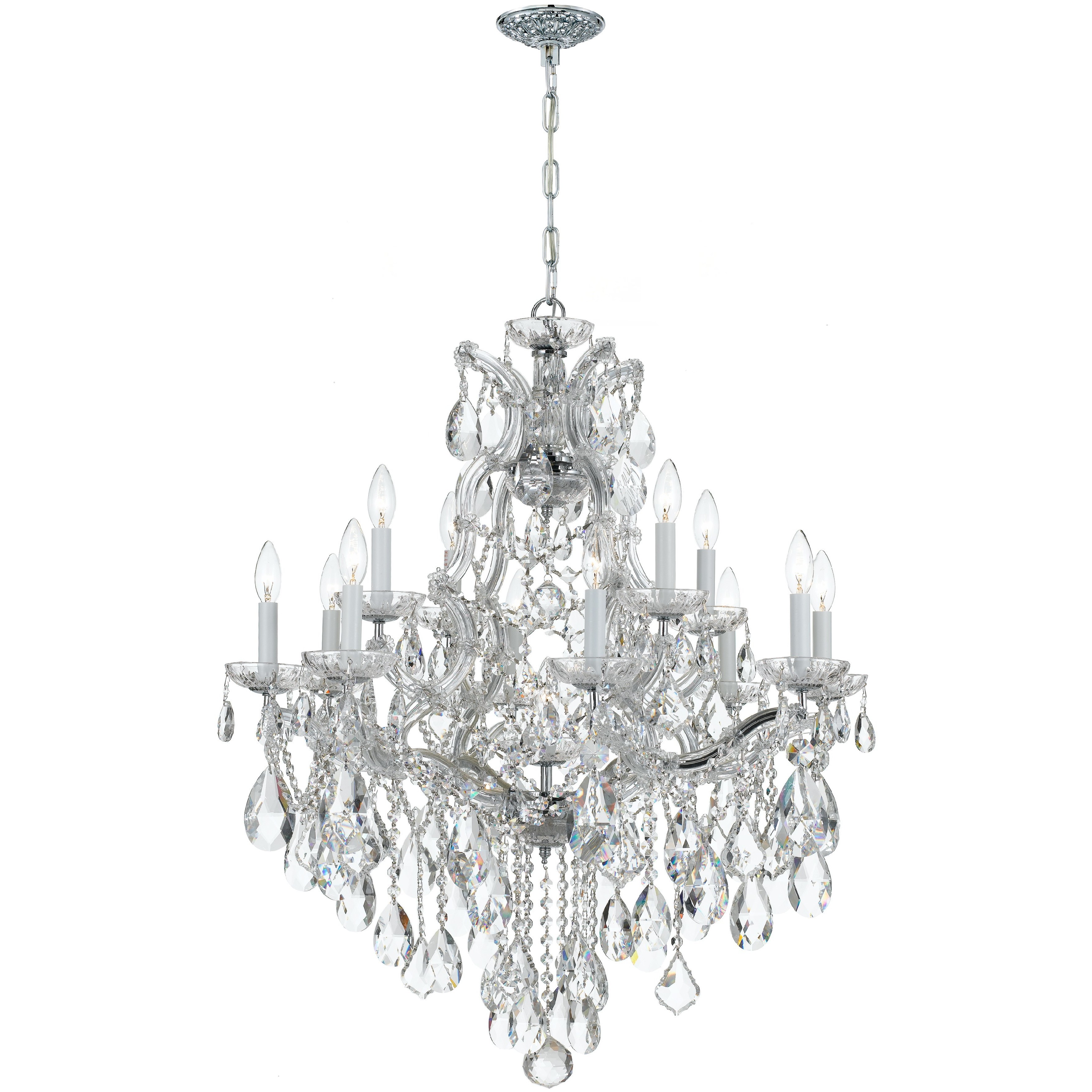 Crystorama 4413-CH-CL-MWP Maria Theresa 13 Light 28 inch Polished ...
