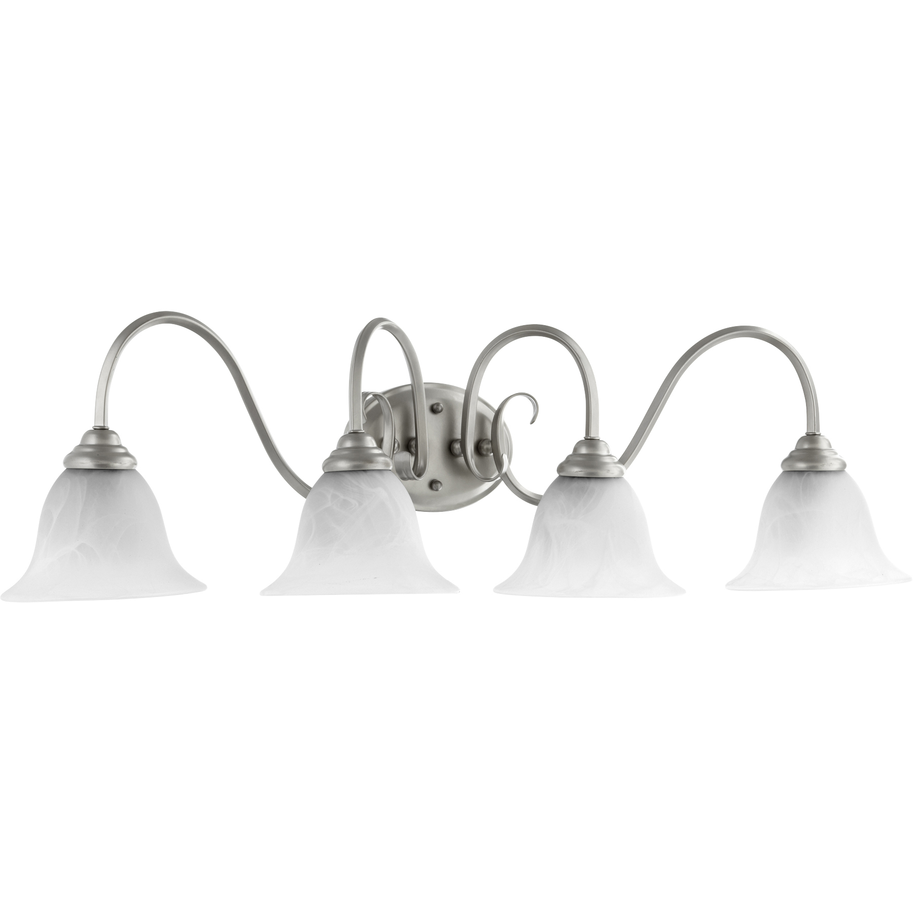 Quorum 5110-4-64 Spencer 4 Light 34 inch Classic Nickel Vanity Light ...