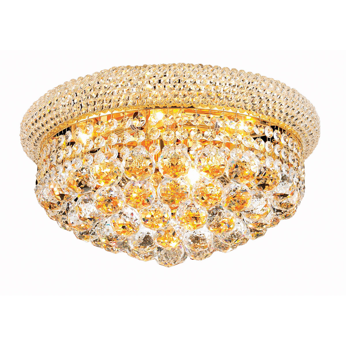 Elegant Lighting V1800F16G/RC Primo 8 Light 16 inch Gold Flush Mount ...
