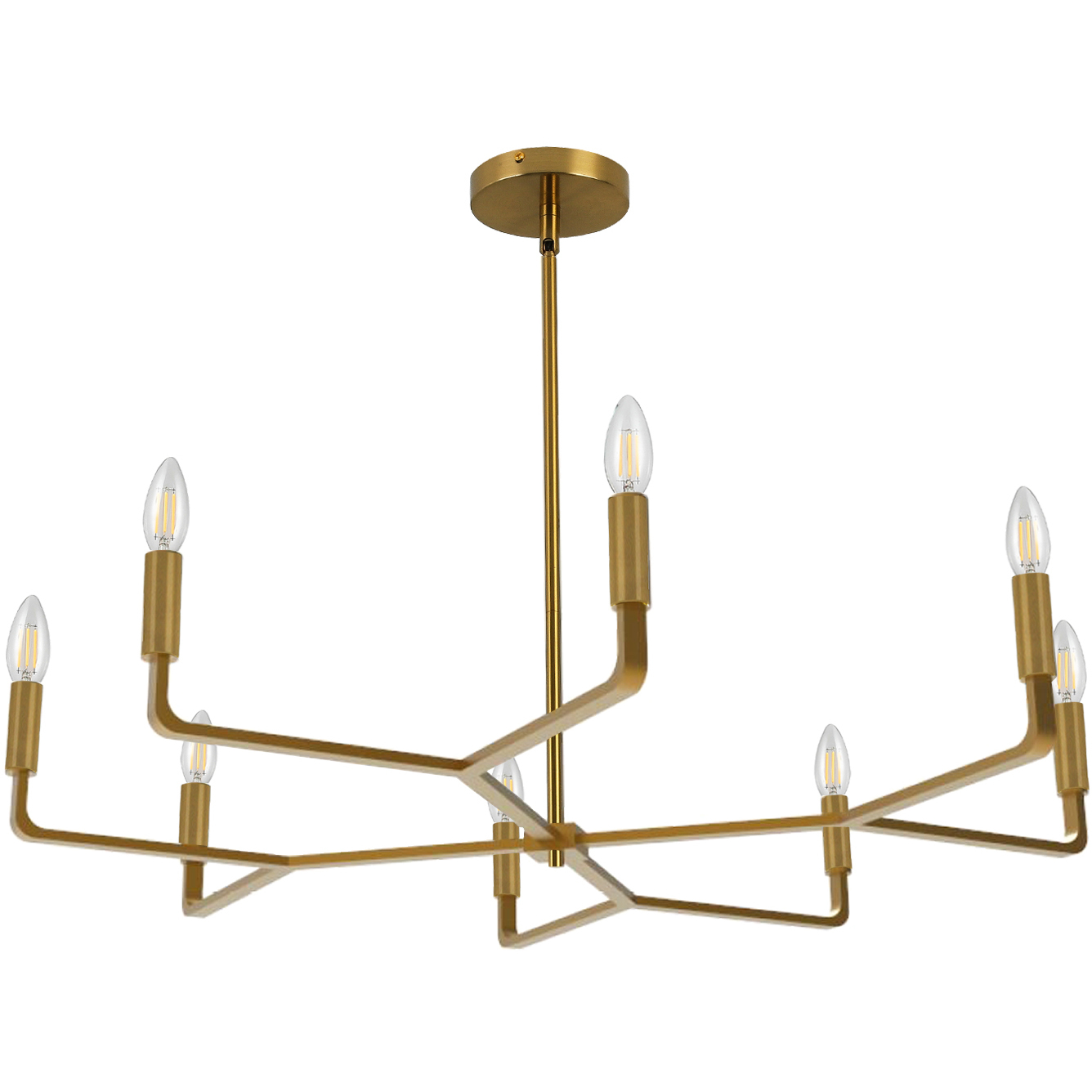 Dainolite CLT-328-AGB Colette 8 Light 32 inch Aged Brass Chandelier ...