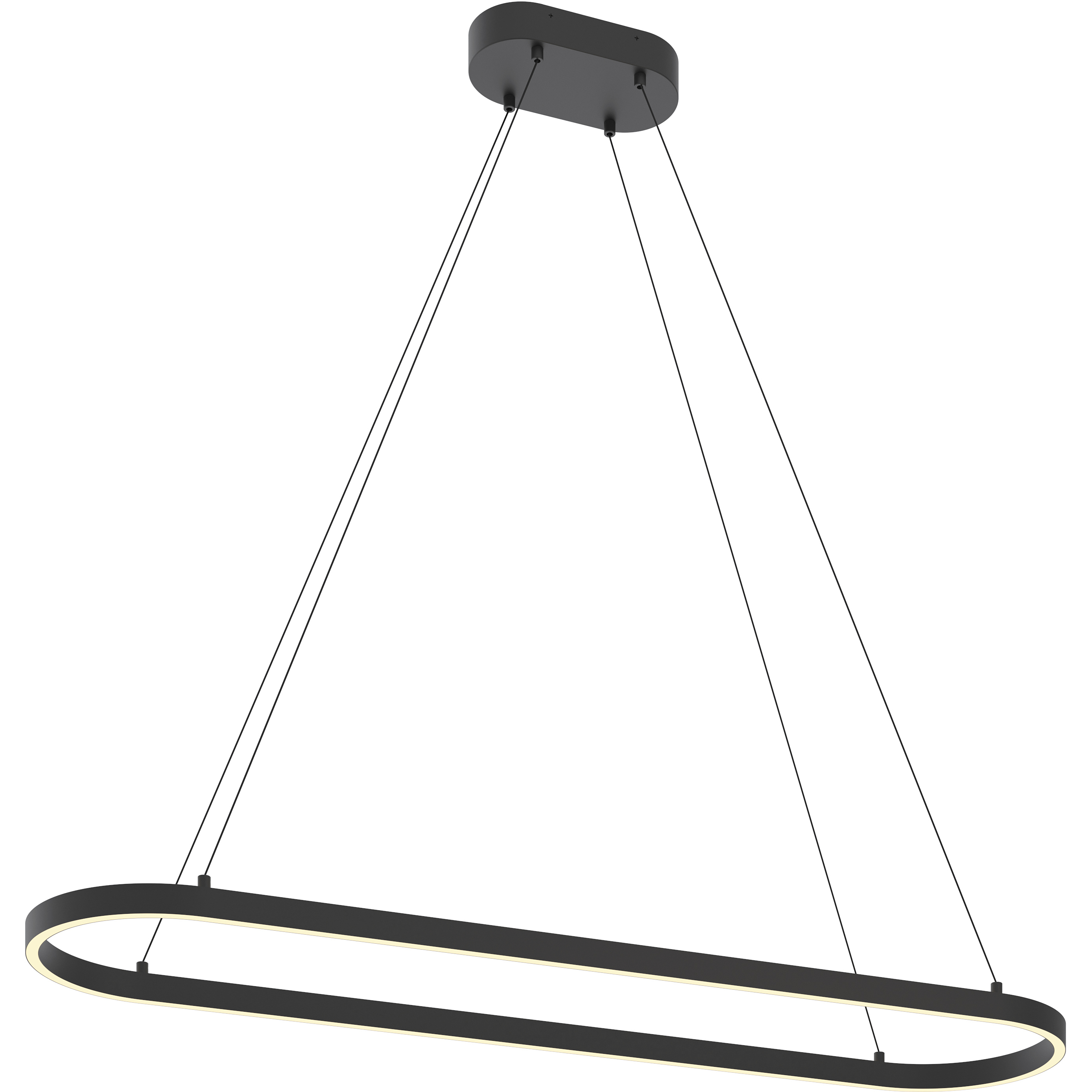 AFX GLOP4812L30D1BK Glo 1 Light 48 inch Black Linear Pendant Ceiling Light