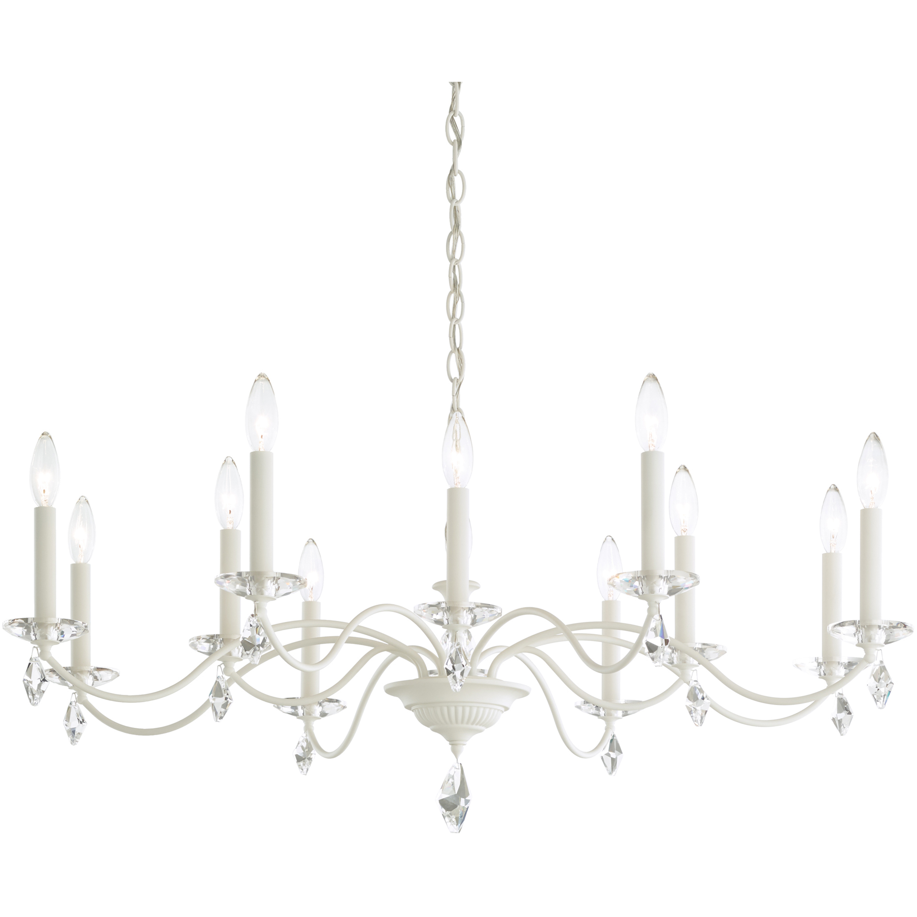 Modique 12 Light 39.5 inch White Chandelier Ceiling Light