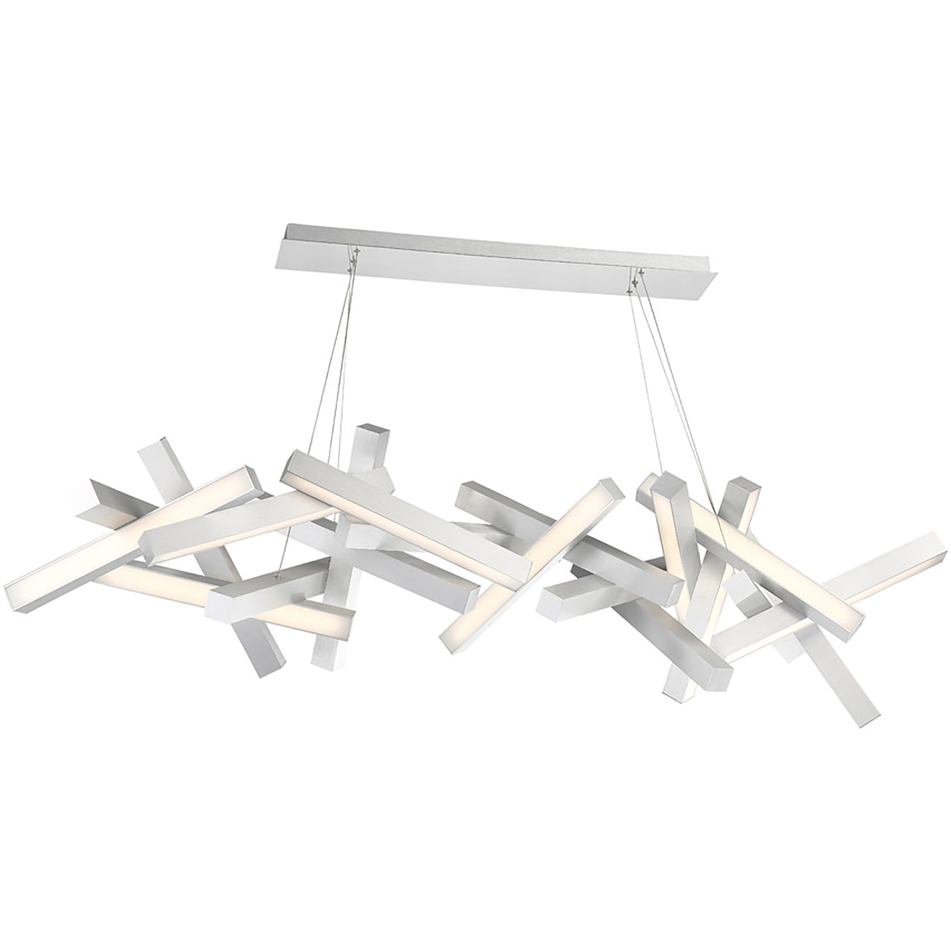 Modern Forms PD-64872-AL Chaos LED 72 inch Brushed Aluminum Chandelier ...