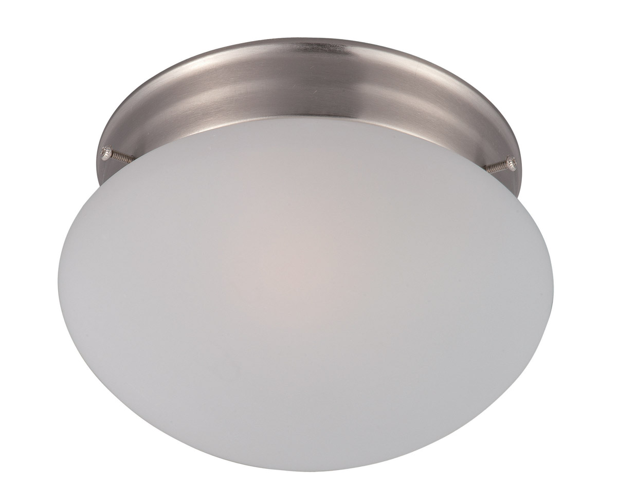 Maxim 5884FTSN Essentials - 588x 1 Light 8 inch Satin Nickel Flush ...
