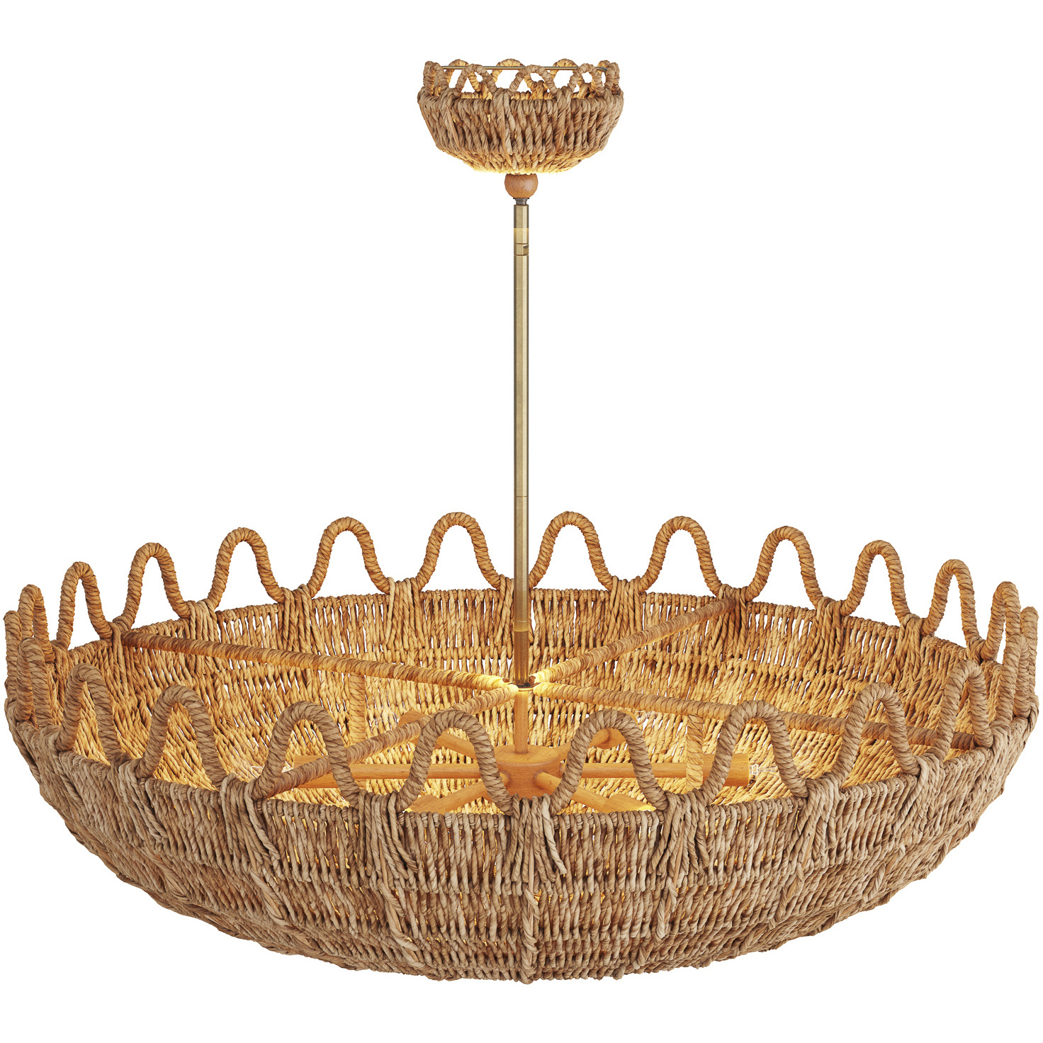 Arteriors GKDLS01 Mar 6 Light 46 inch Natural Chandelier Ceiling Light