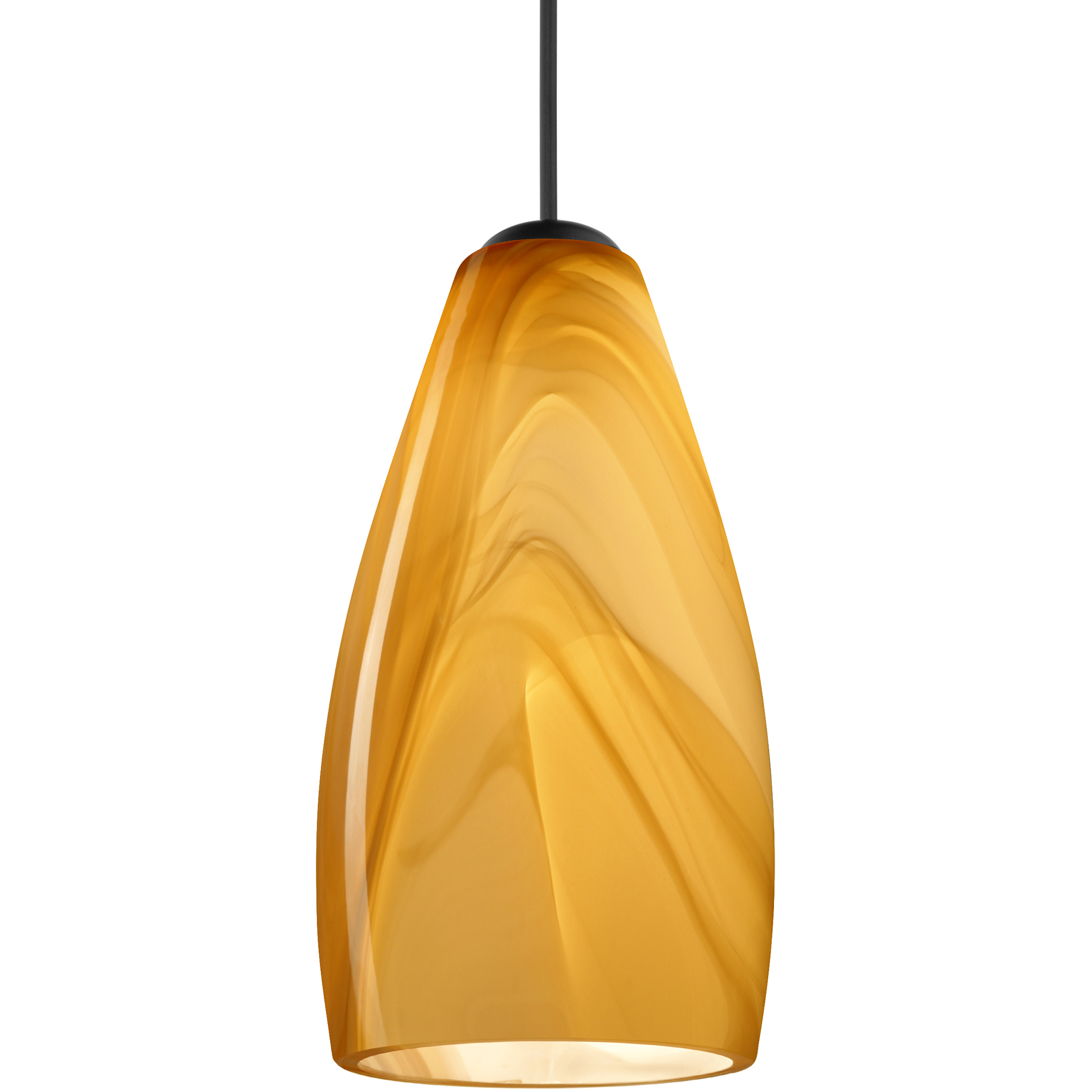 Besa Lighting 1XT-7198HN-BK Karli 1 Light Black Cord Pendant Ceiling Light