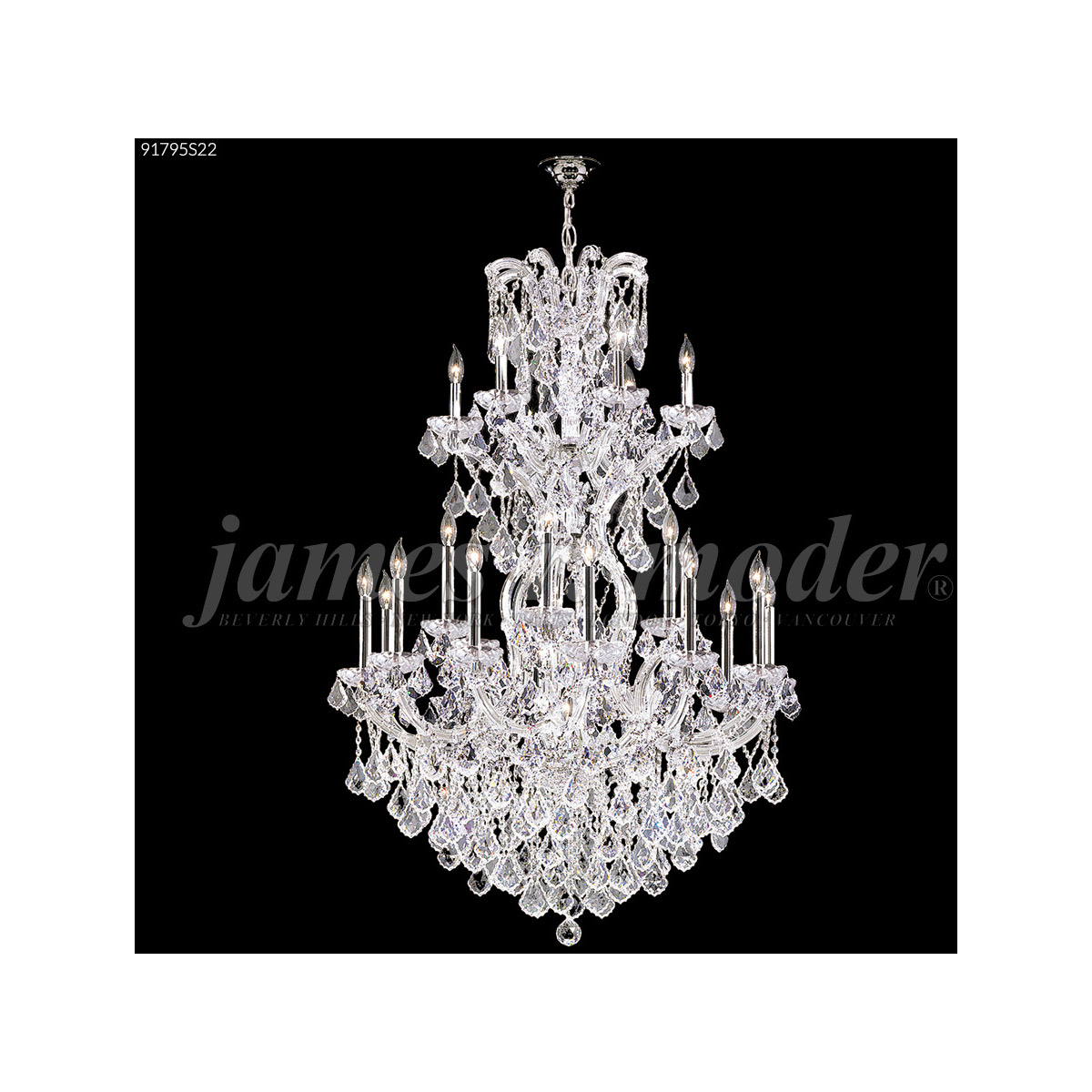 James R. Moder 91795GL22 Maria Theresa Grand 25 Light 37 inch Gold Lustre Large Entry Crystal ...