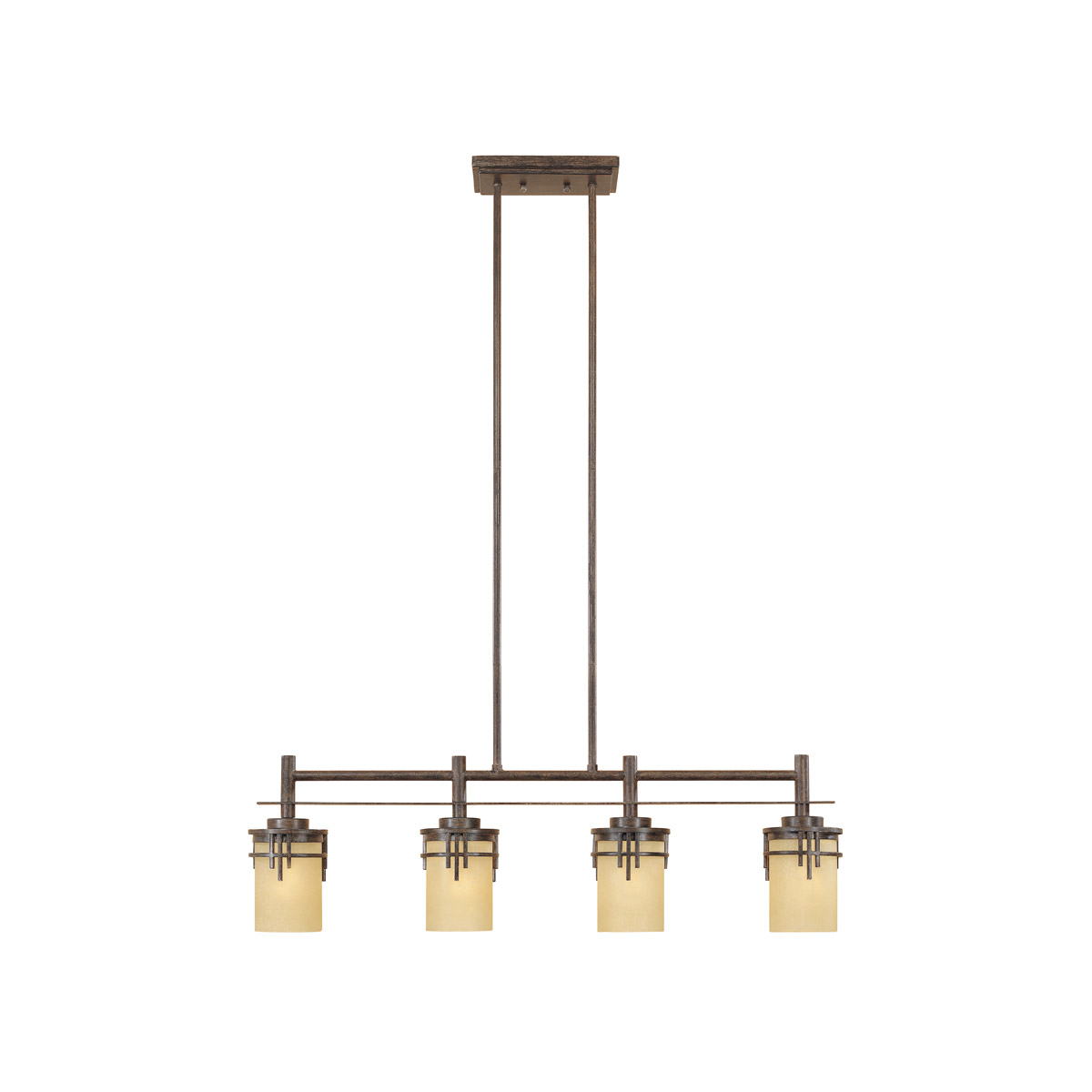 Designers Fountain 82138-WM Mission Ridge 4 Light 36 inch Warm Mahogany ...