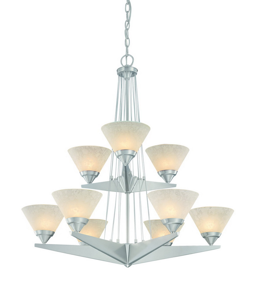 Dolan Designs 2652-09 Avanti 9 Light 32 inch Satin Nickel Chandelier ...