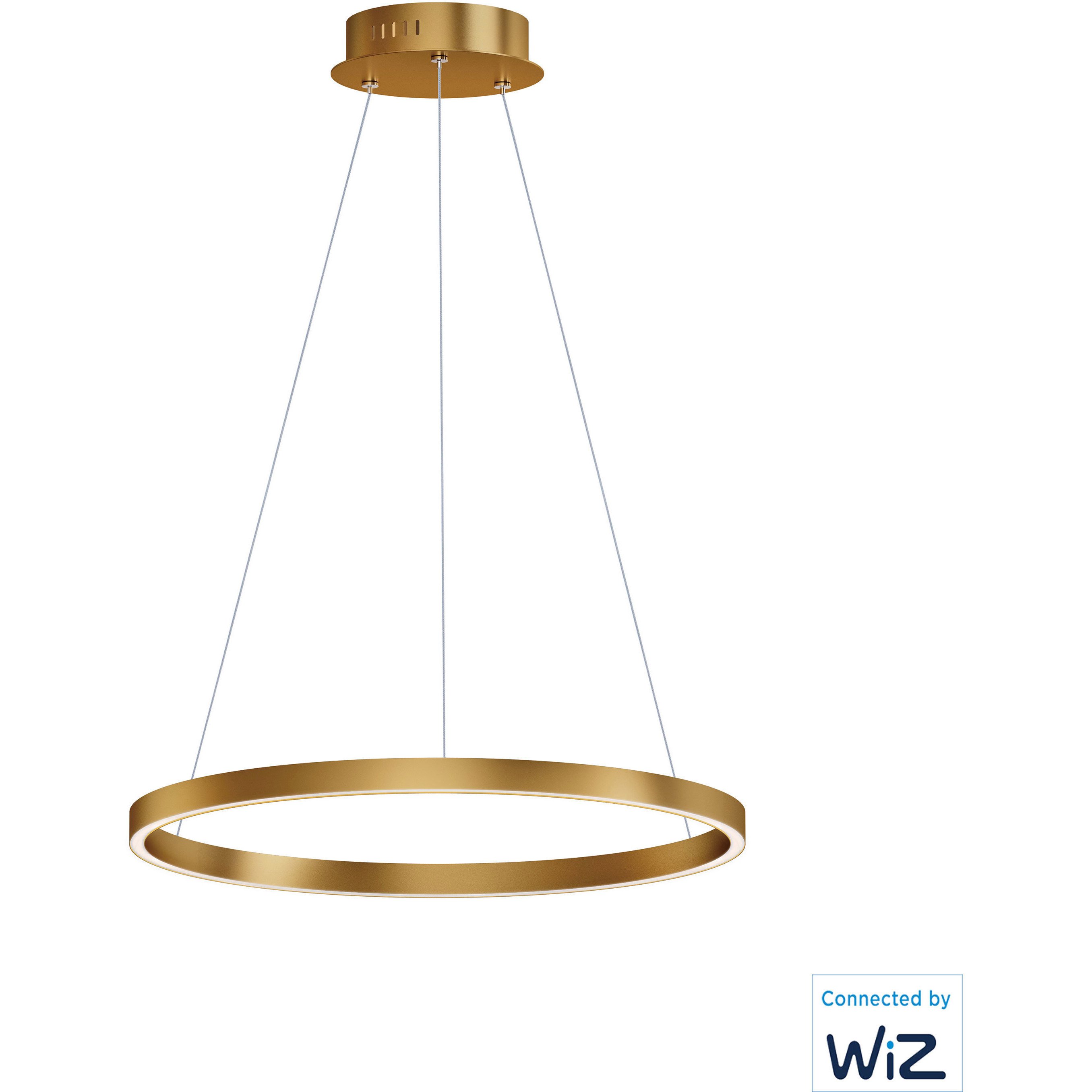 ET2 E22724-GLD Groove LED 23.5 inch Gold Single Pendant Ceiling Light