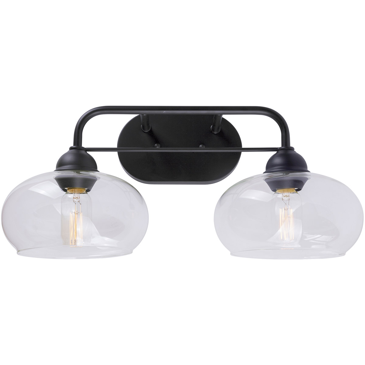 Forte Lighting 5732-02-04 Cameron 2 Light 20 inch Black Vanity Light ...