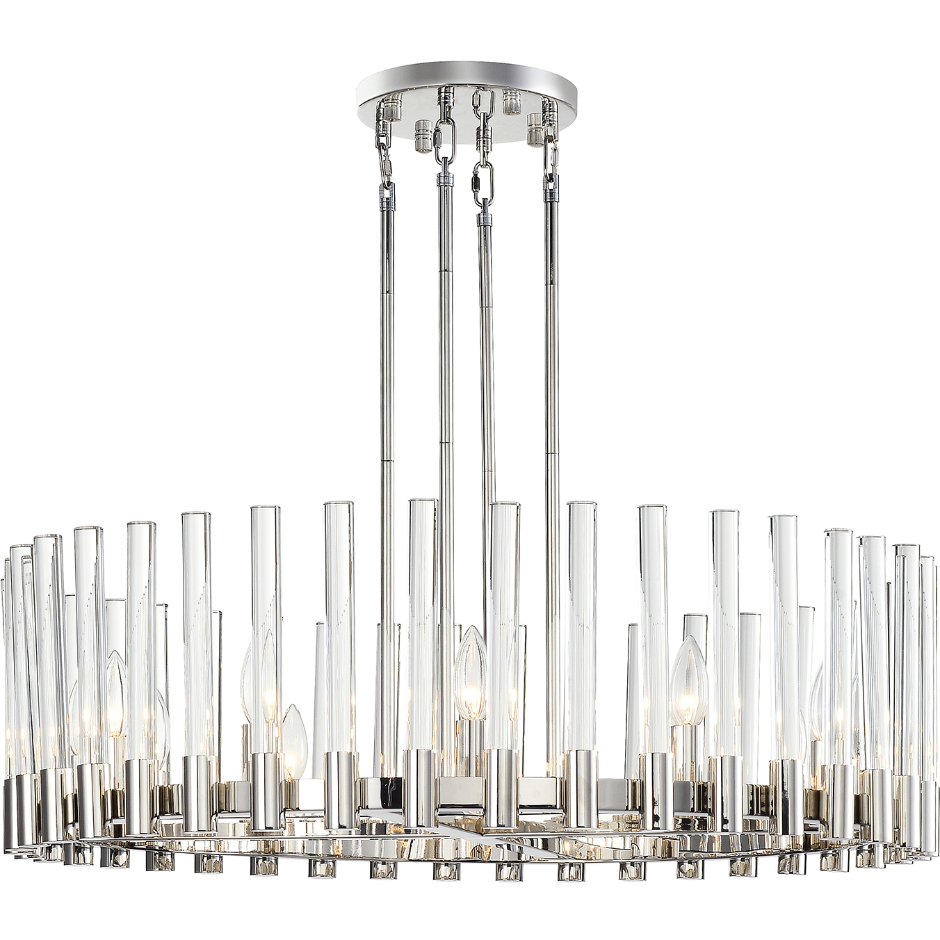 Zeev Lighting CD10358/12/PN Julian 12 Light 32 inch Polished Nickel ...