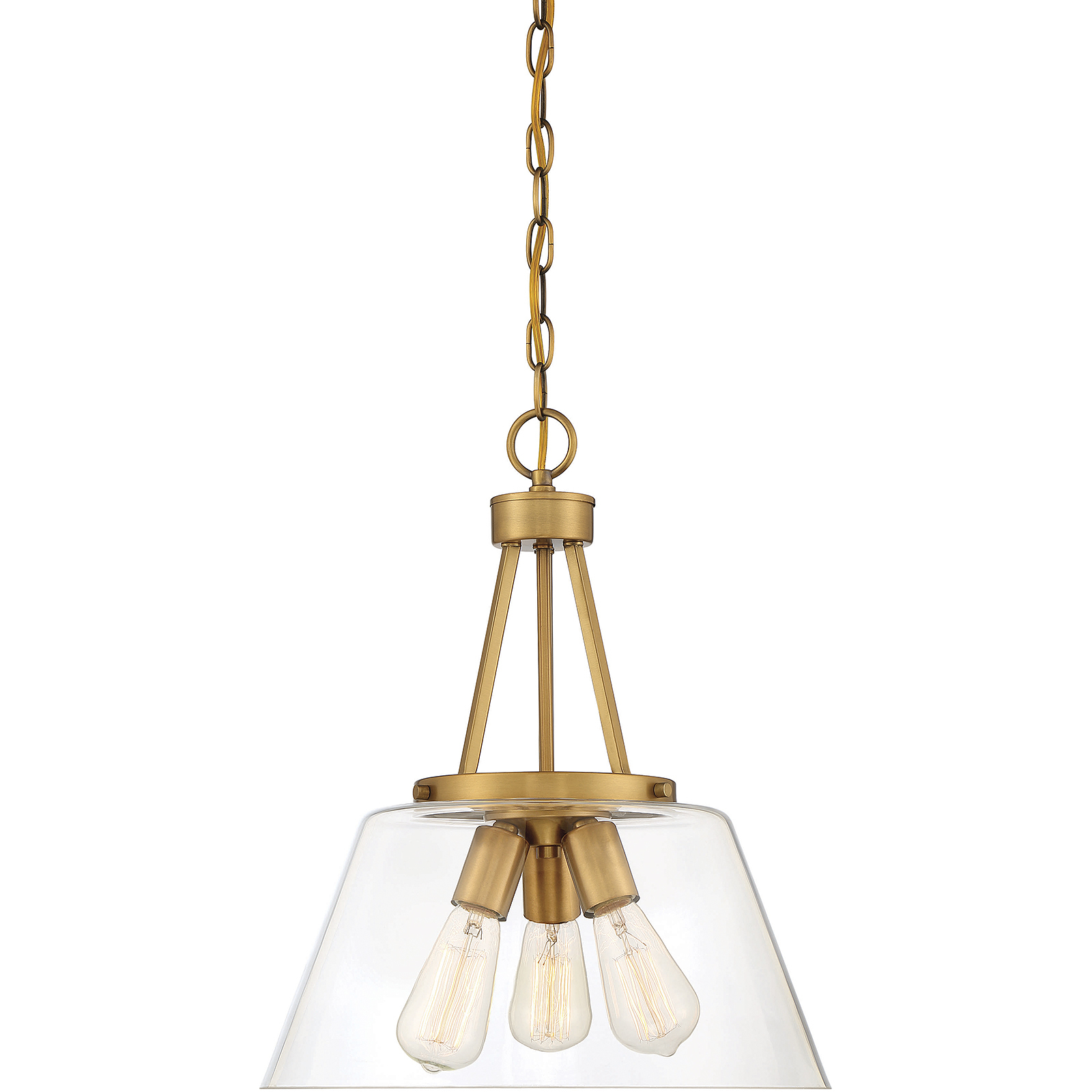 Savoy House 7-1025-3-322 Calhoun 3 Light 15 inch Warm Brass Pendant ...
