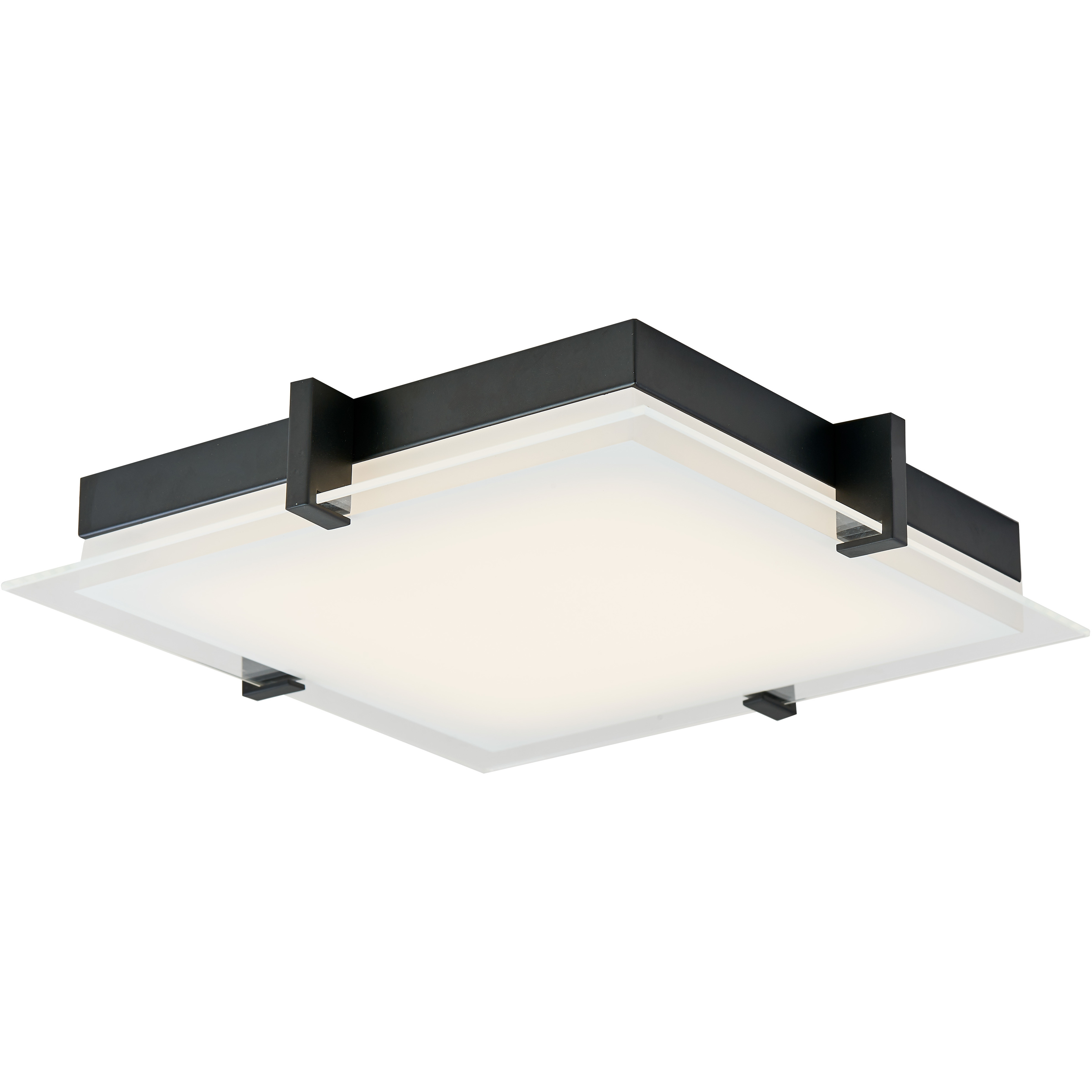 Abra Lighting 30012FM-BL-MATRIX Matrix LED 12.2 inch Black Flush Mount ...
