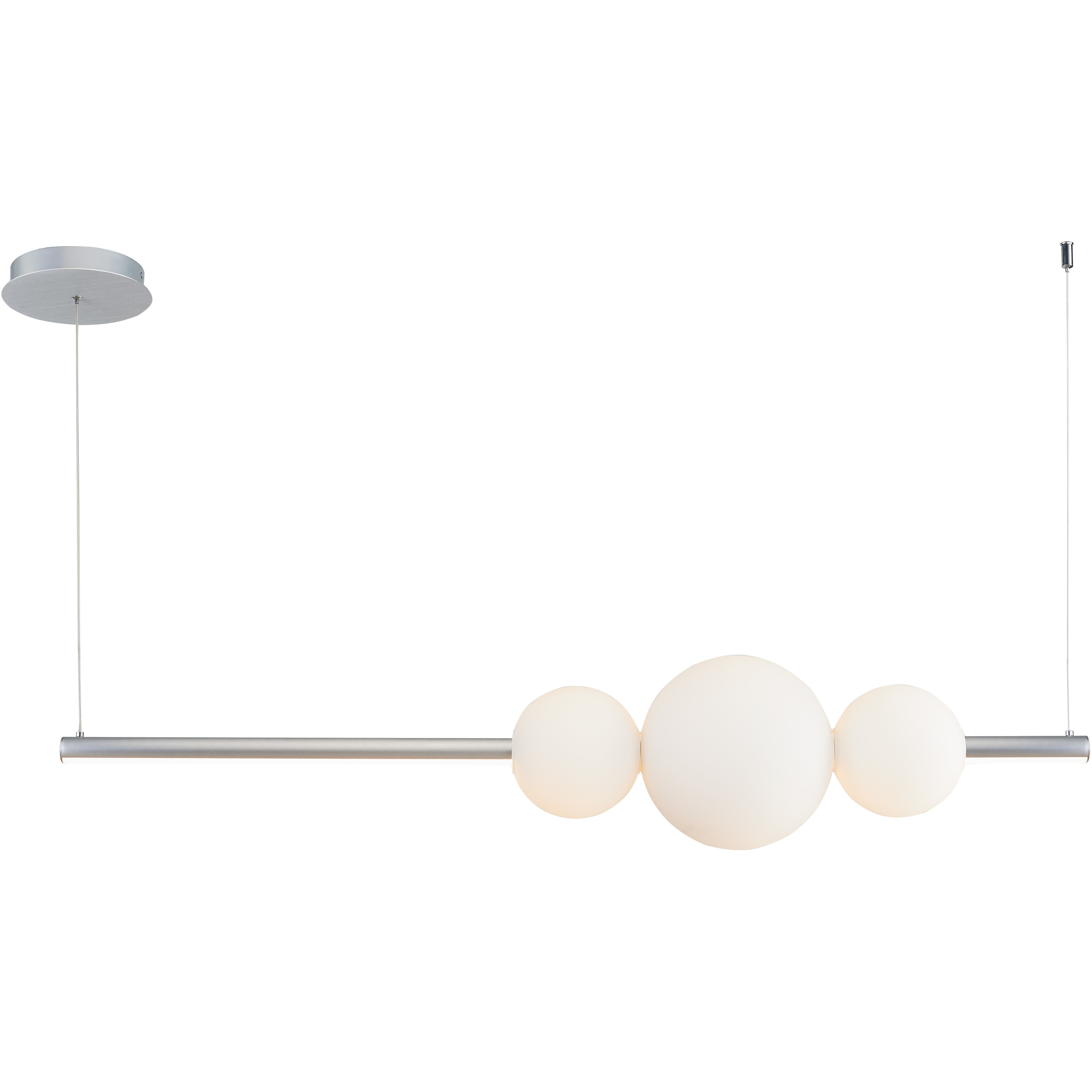 Abra Lighting 10024PN-BA ORB LED 8.7 inch Brushed Aluminum Pendant ...