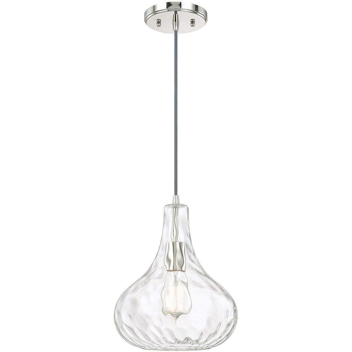 Austin Allen & Co. 9B239A Elijah 1 Light 9 inch Polished Nickel Pendant ...
