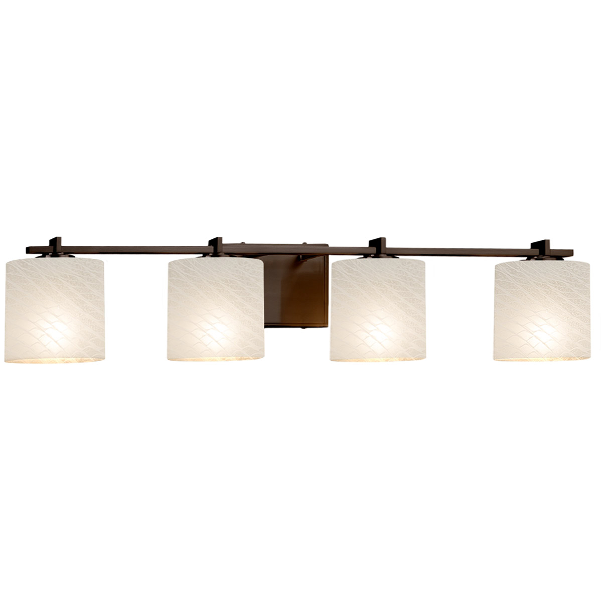 Justice Design FSN-8444-30-WEVE-DBRZ Fusion 4 Light 36.75 inch Dark ...