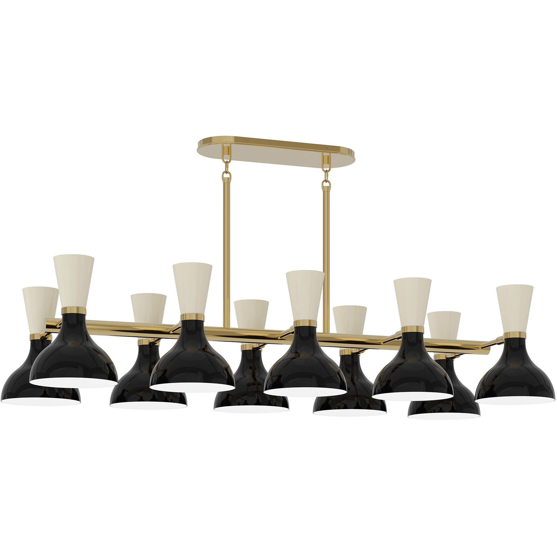 Robert Abbey OS20BN Clare 10 Light 45.75 inch Modern Brass Chandelier ...