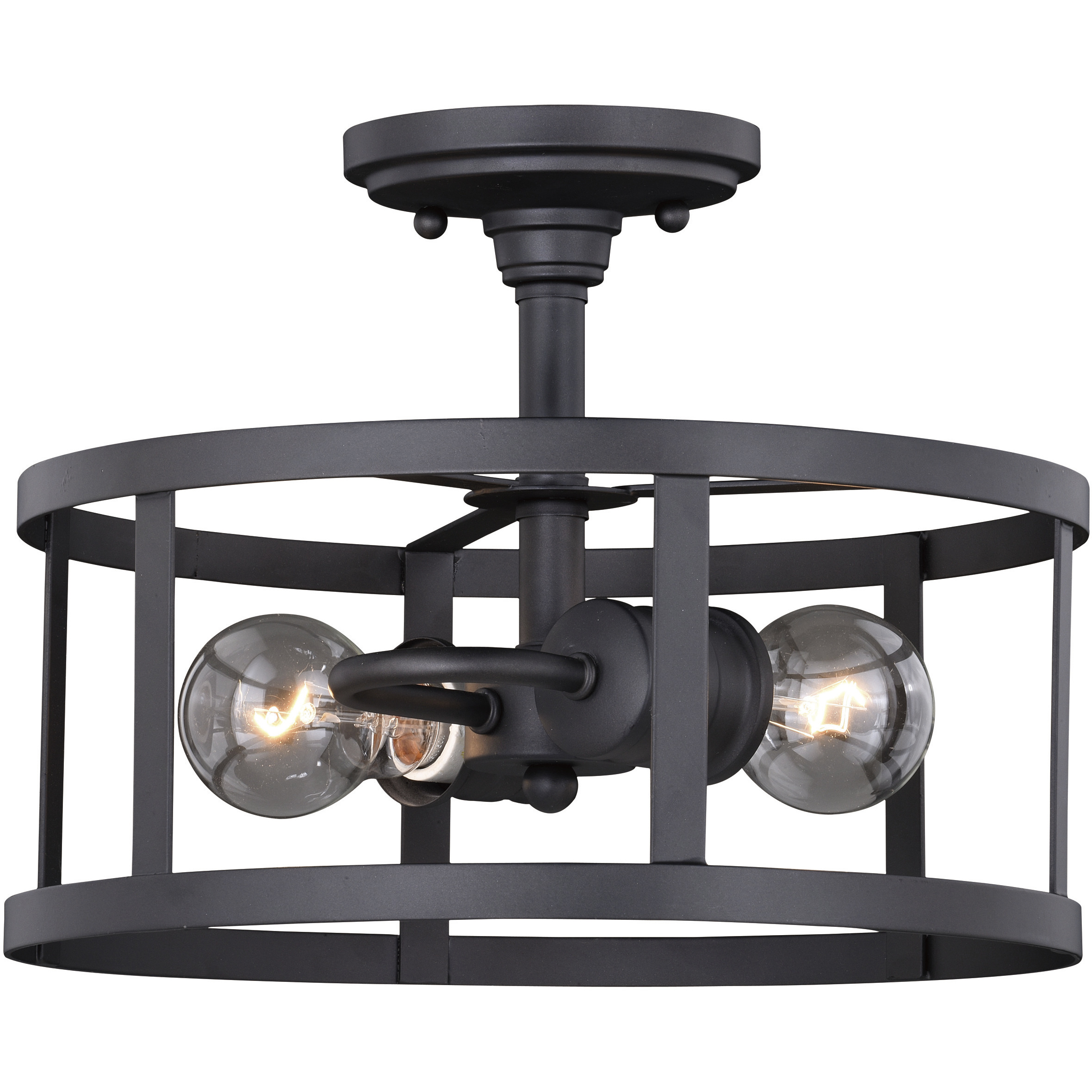Vaxcel C0186 Akron 2 Light 12 inch Oil Rubbed Bronze Semi-Flush Mount ...