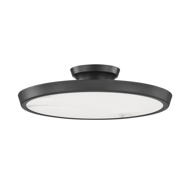 Draper LED 15.5 inch Old Bronze Flush Mount Ceiling Light