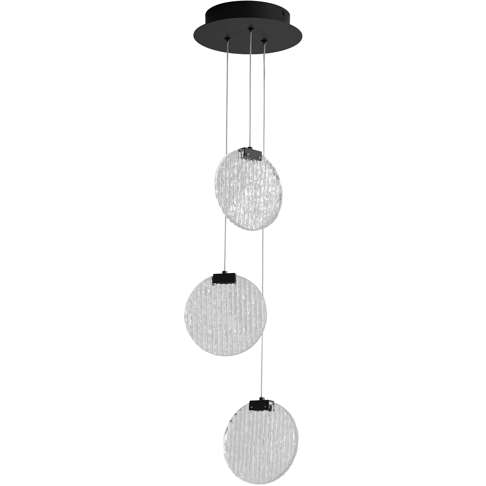 Oxygen Lighting 3-6050-15 Axiom 3 Light 10 inch Black Pendant Ceiling Light
