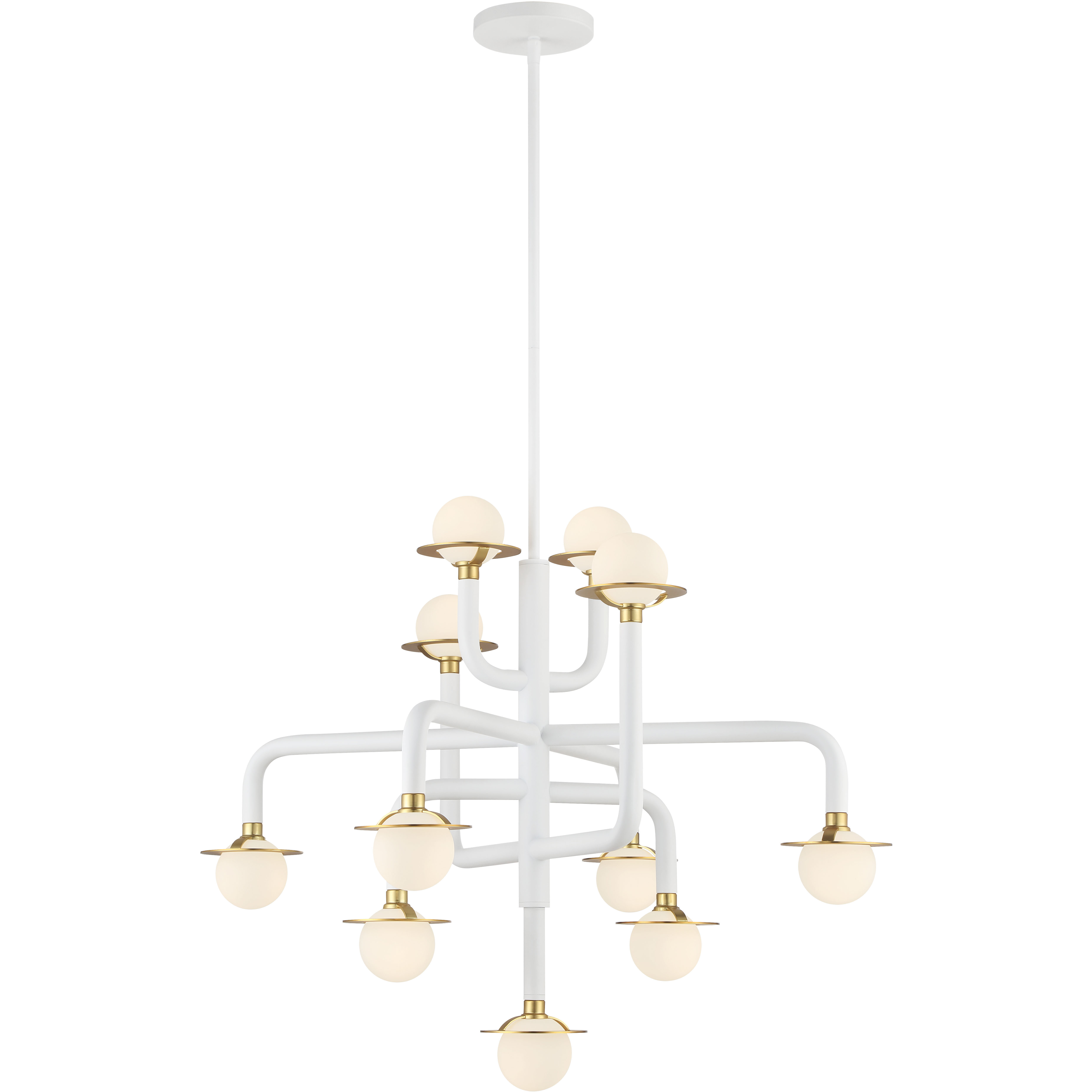 George Kovacs P5511-706-L Tubular LED 29.38 inch Matte White W/Honey ...