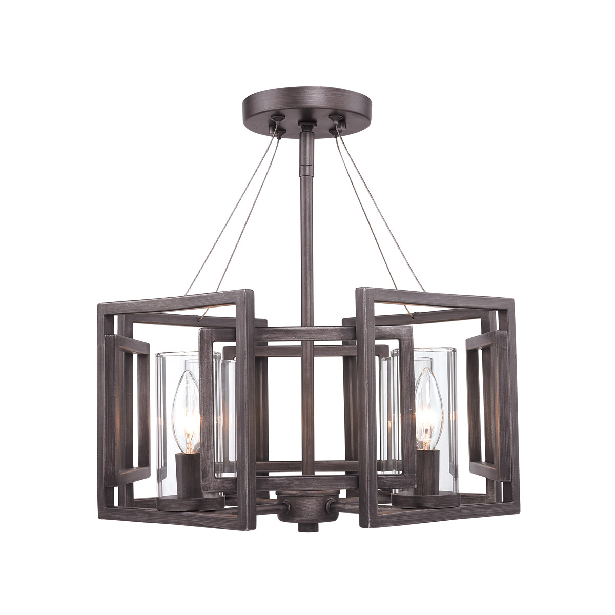 Golden Lighting 6068-SF GMT Marco 4 Light 16 inch Gunmetal Bronze Semi ...
