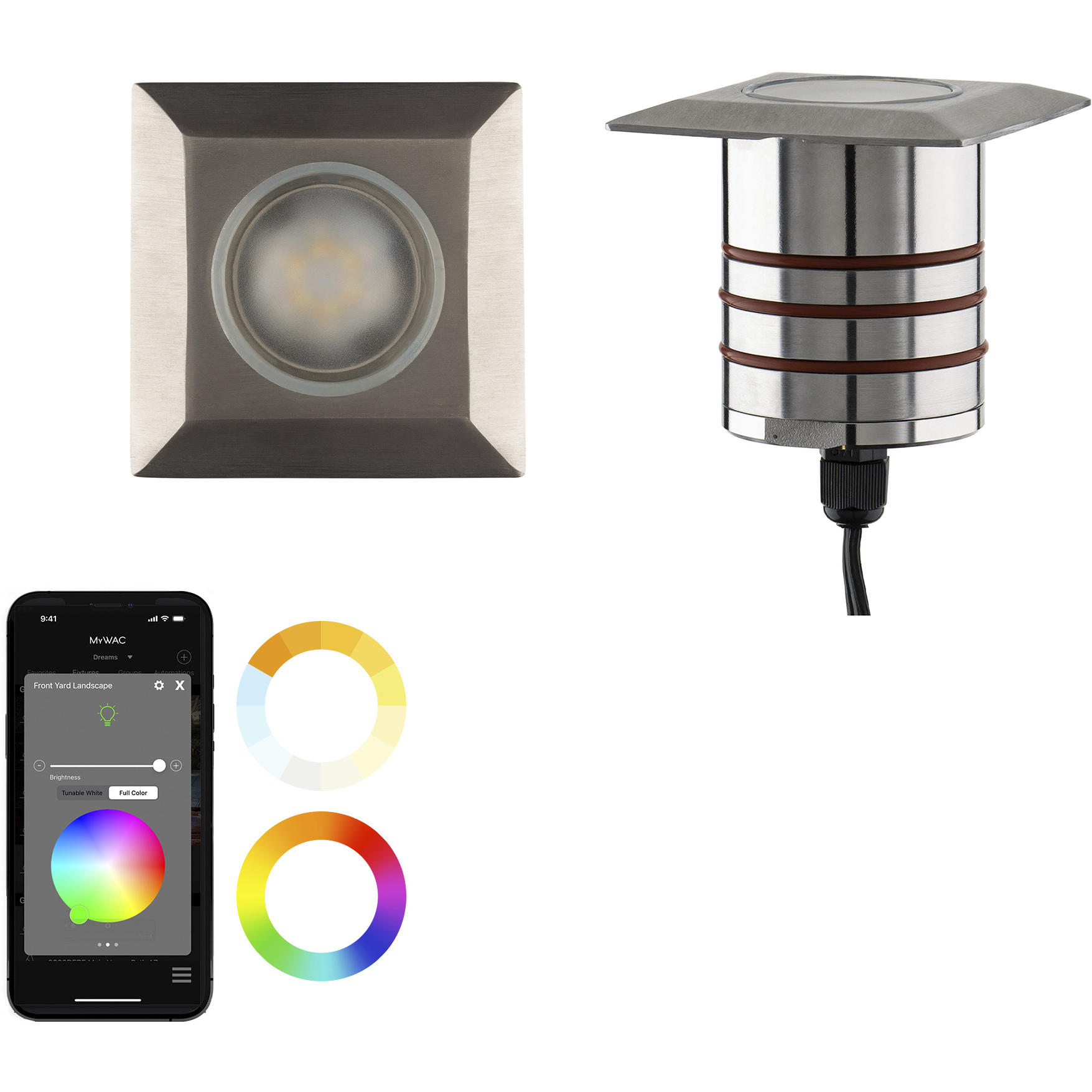 WAC Lighting 2051-CSSS Colorscaping 12 4.5 watt Stainless Steel Path ...