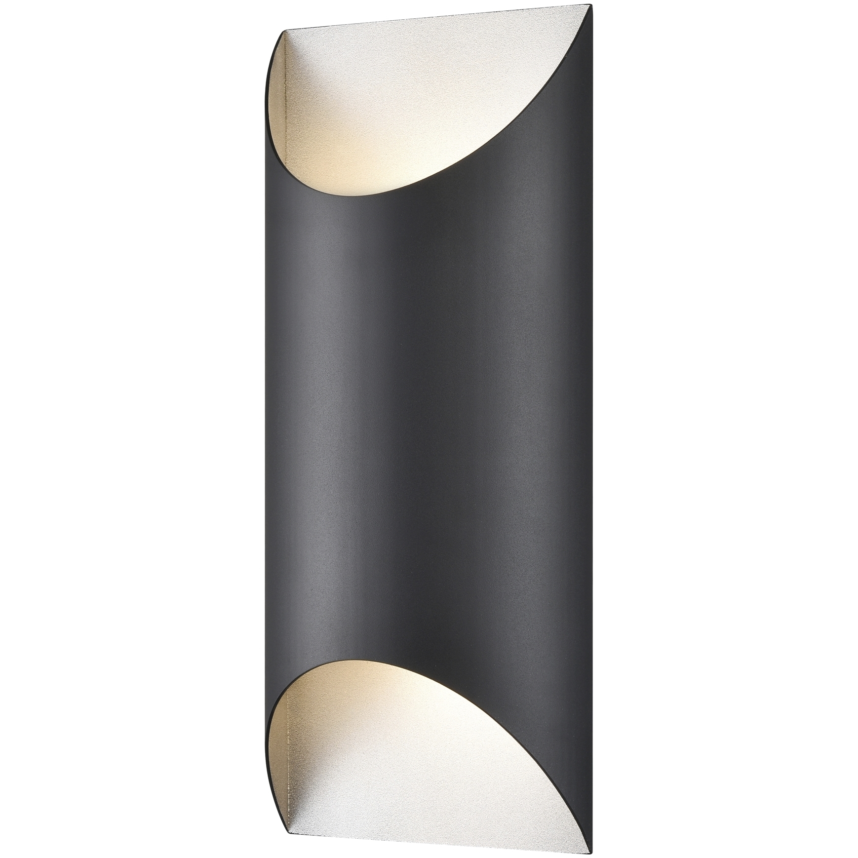 Brecon 2 Light 18 inch Stainless Steel and Black Outdoor Sconce