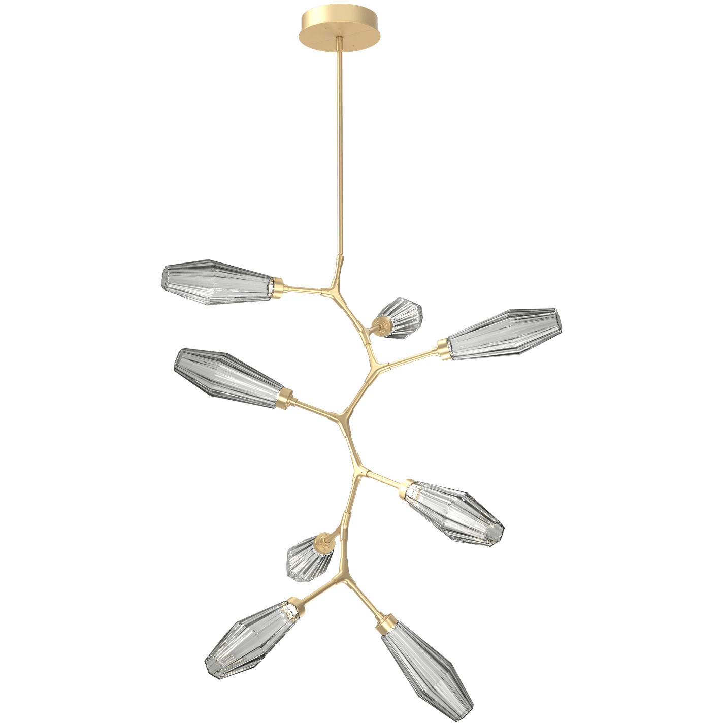 Aalto LED 37.1 inch Gilded Brass Chandelier Ceiling Light, Modern Vine