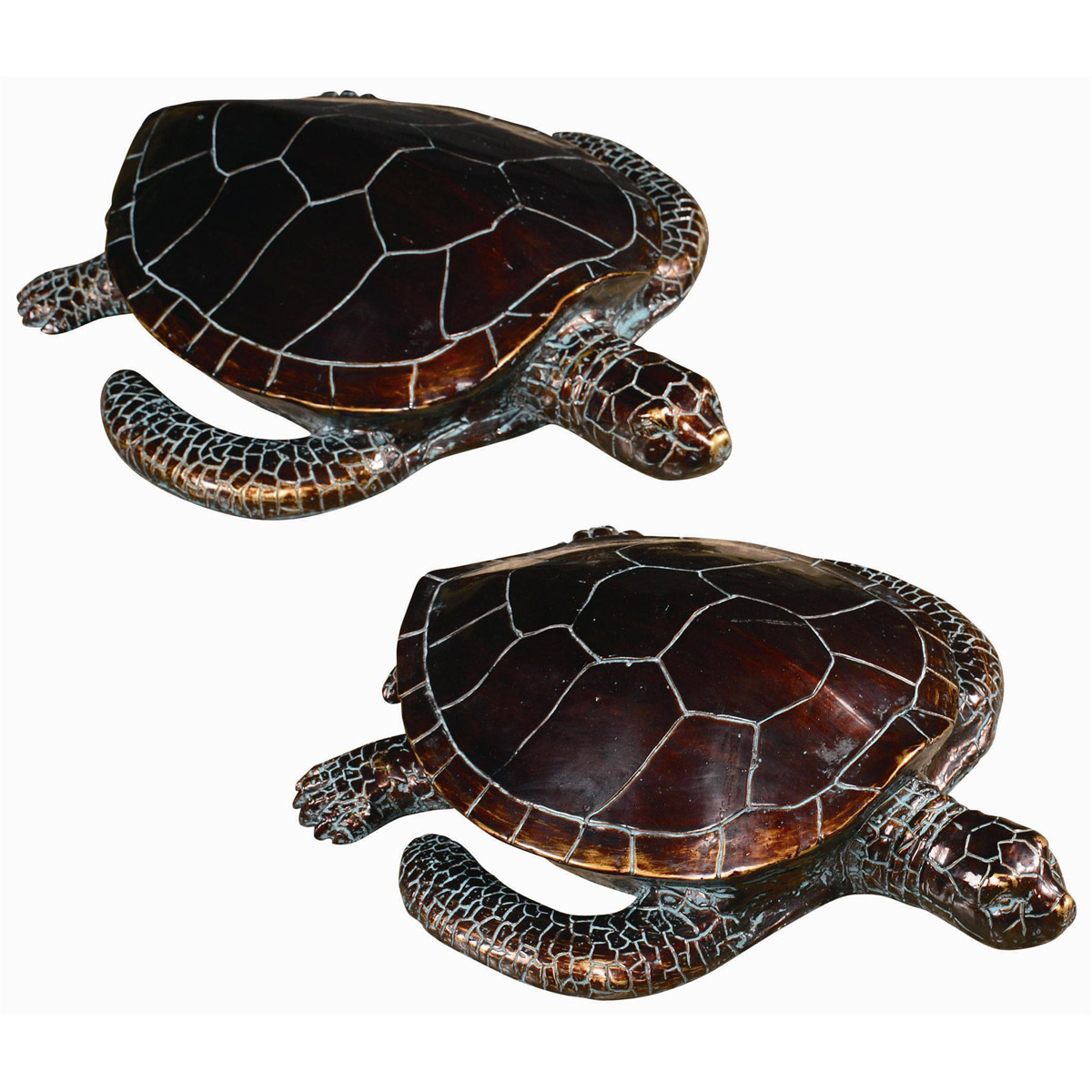 Crestview Collection CVDDP013 Sheldon Antique Bronze Statues, Set of 2