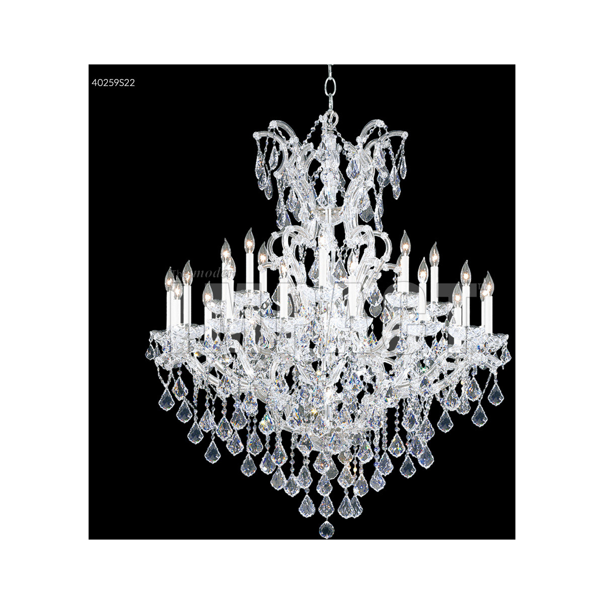 James R. Moder 40259S0T Maria Theresa 25 Light 46 inch Silver Large Entry Crystal Chandelier ...