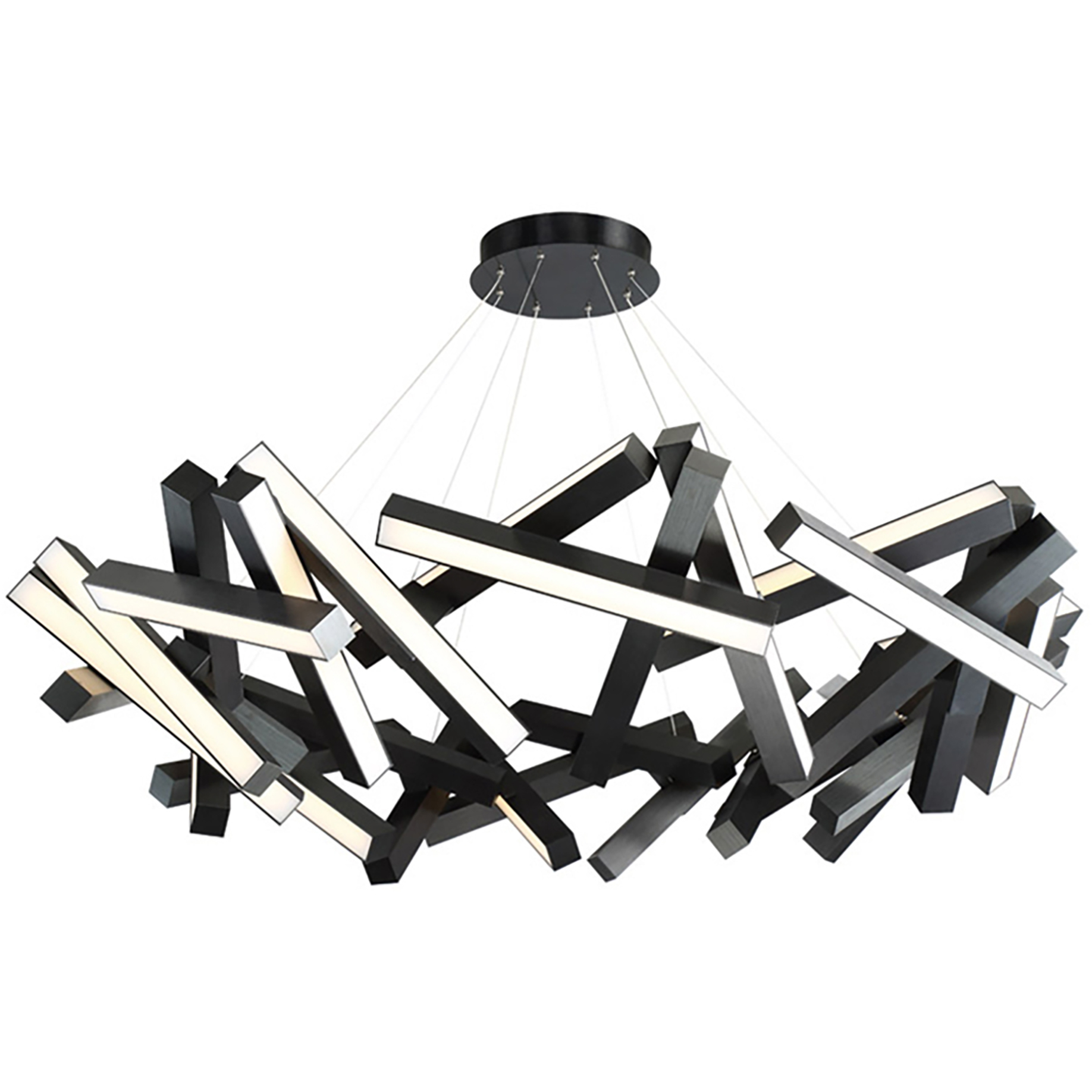 Modern Forms PD-64861-BK Chaos LED 61 inch Black Chandelier Ceiling ...