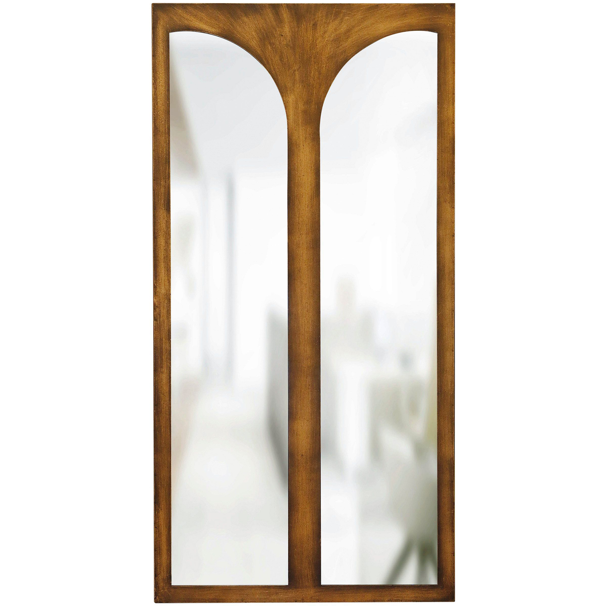 Harp and Finial HFM12889DS Turner 36 X 18 inch Brushed Bronze/Resin Mirror