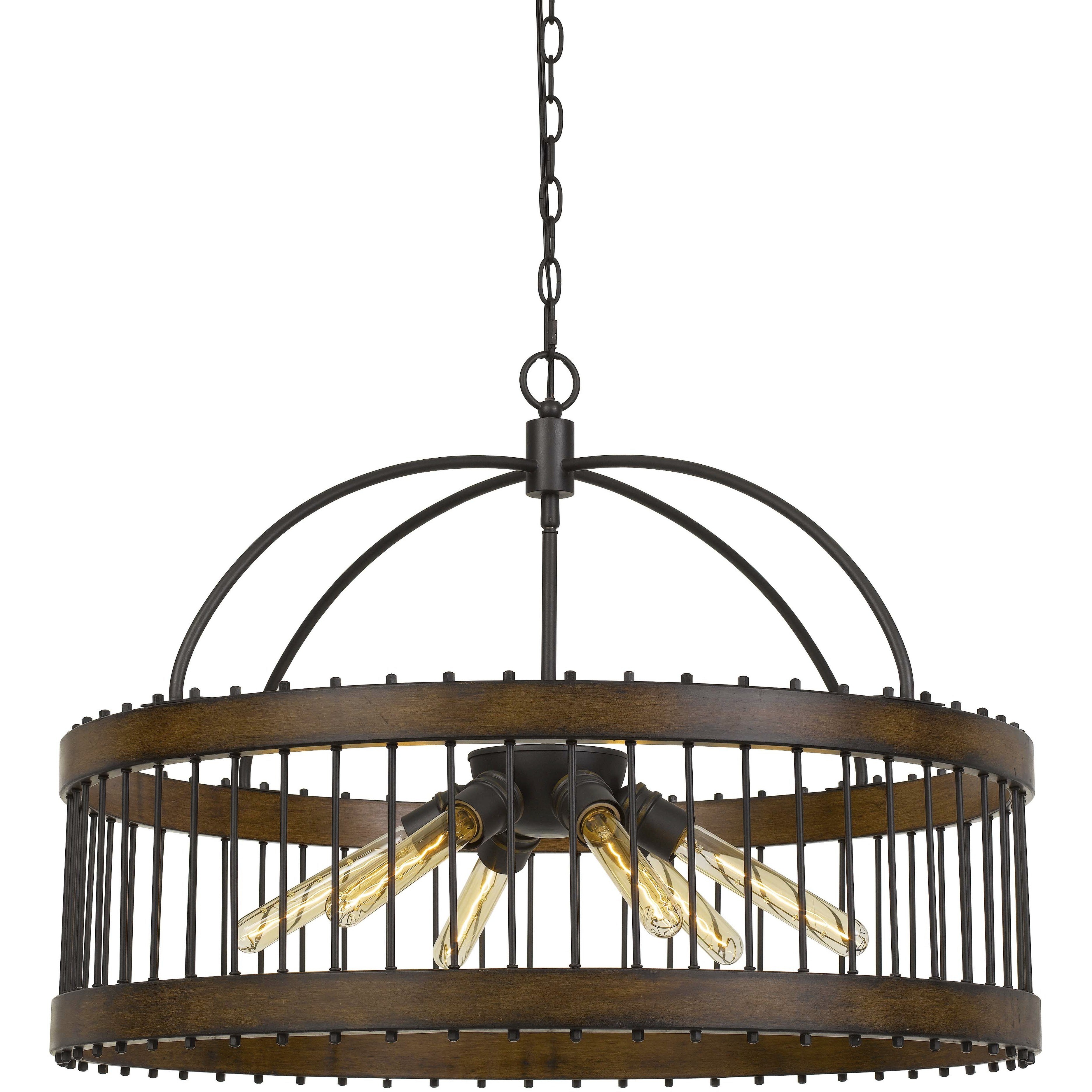 Cal Lighting FX-3700-6L Cantania 6 Light 29 inch Painted Metal Pendant ...