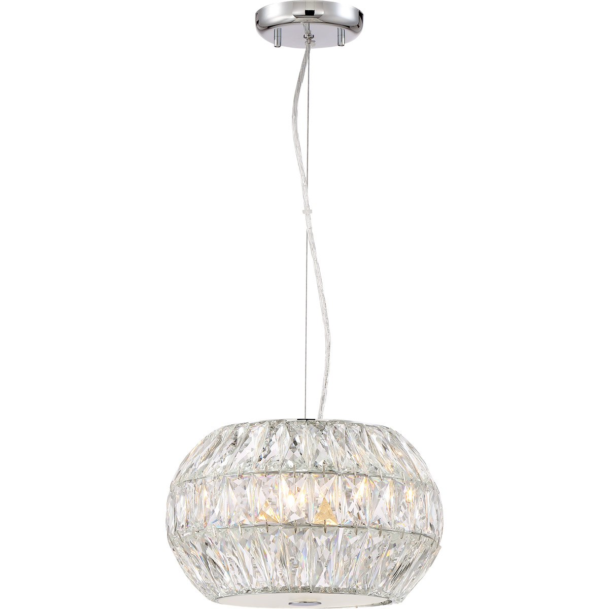 Zeev Lighting P30079/5/CH Lunar 3 Light 12 inch Chrome with Crystal ...