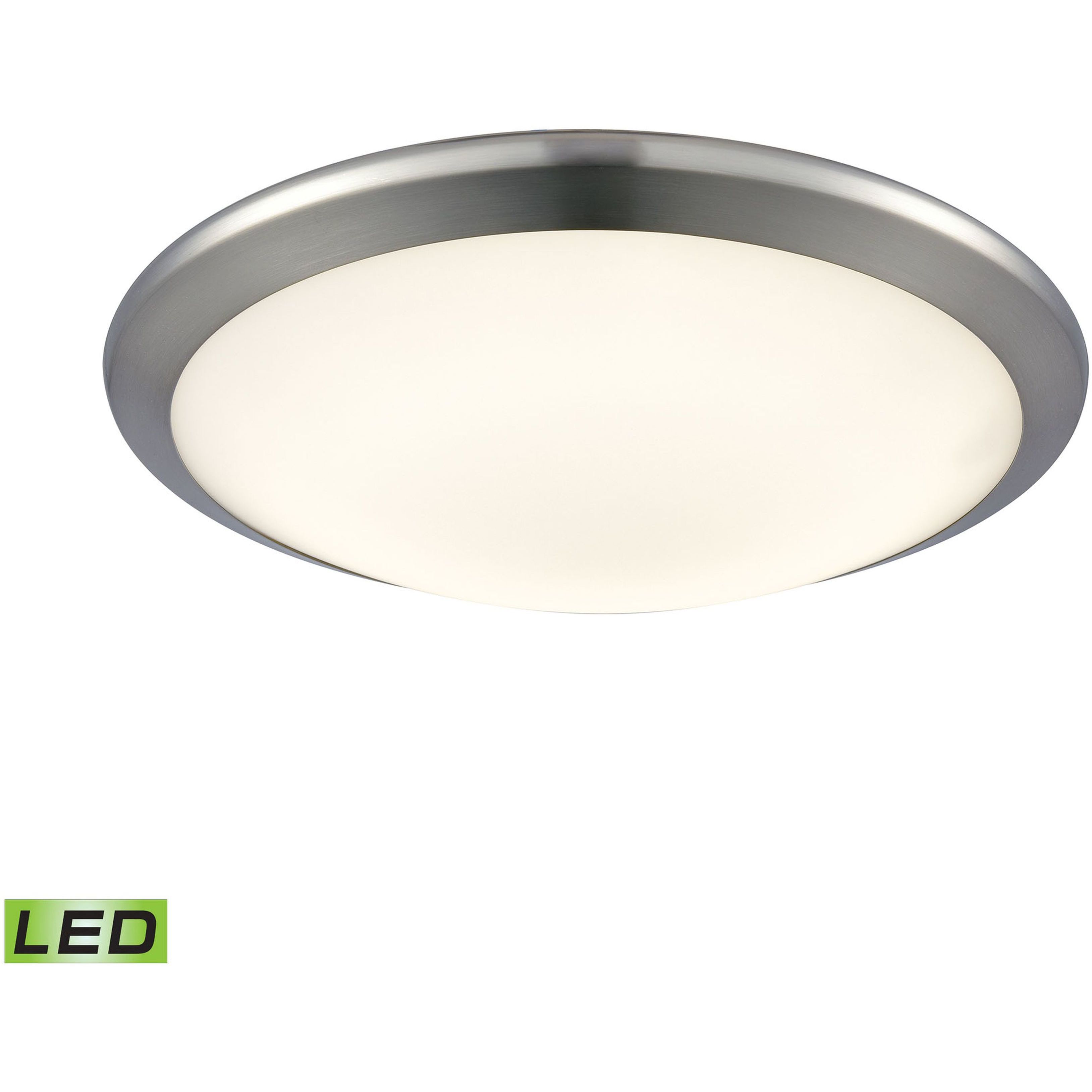 ELK FML4525-10-15 Clancy LED 12 inch Chrome with White Flush Mount ...