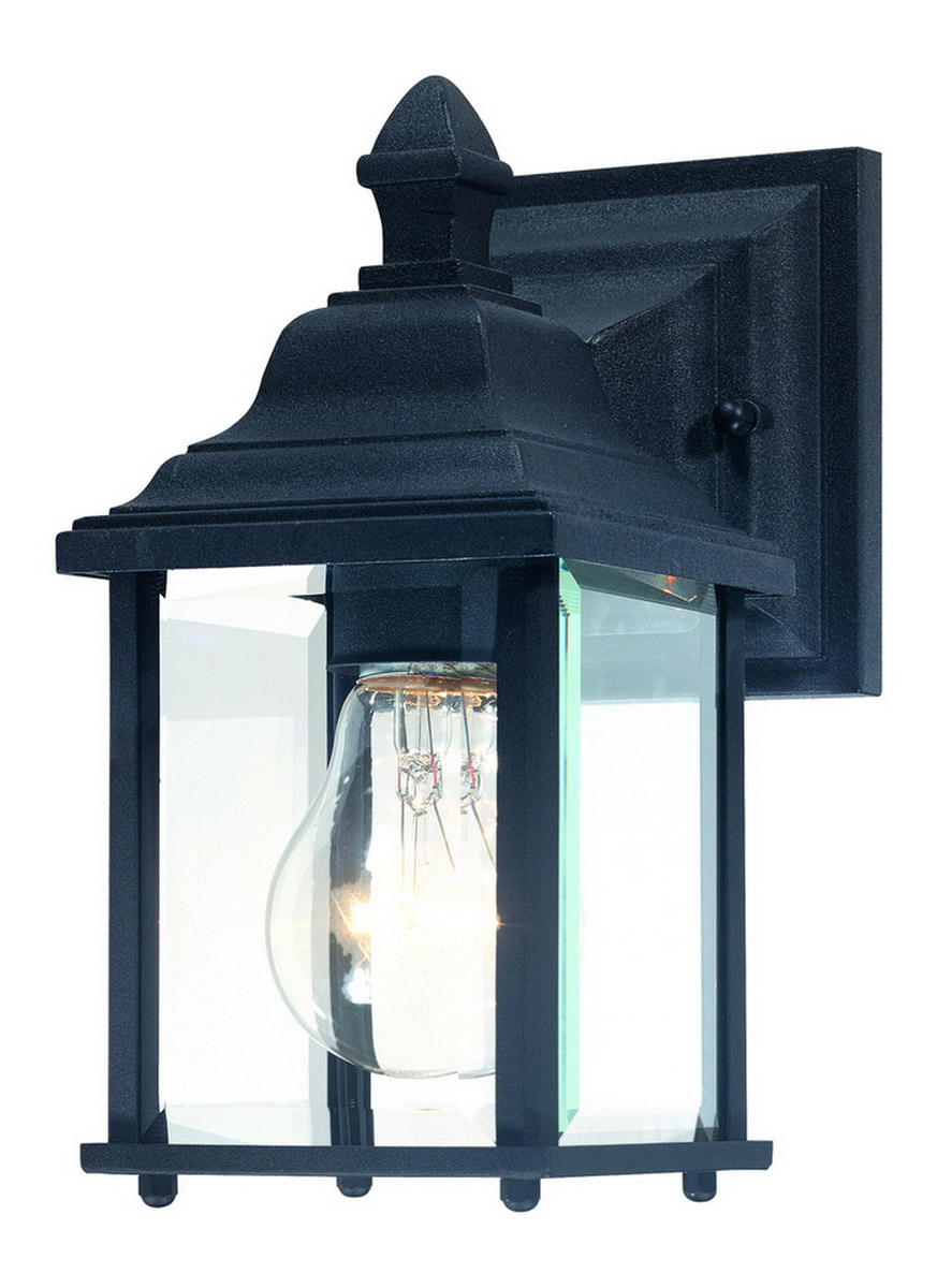 Dolan Designs Charleston 1 Light Exterior Wall Lantern in Black 930-50