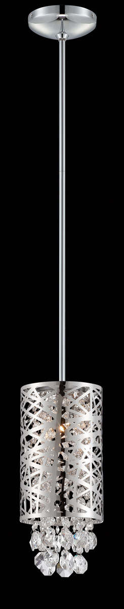 Lite Source EL-10100 Benedetta 2 Light 6 inch Chrome Pendant Ceiling Light