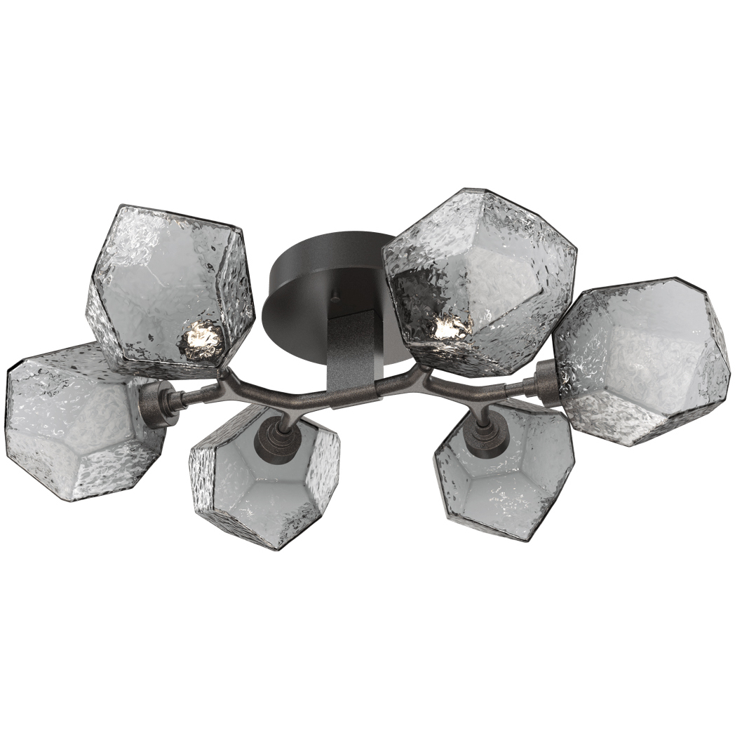 Gem LED 28.1 inch Graphite Flush Mount Ceiling Light in Smoke, 2700K LED